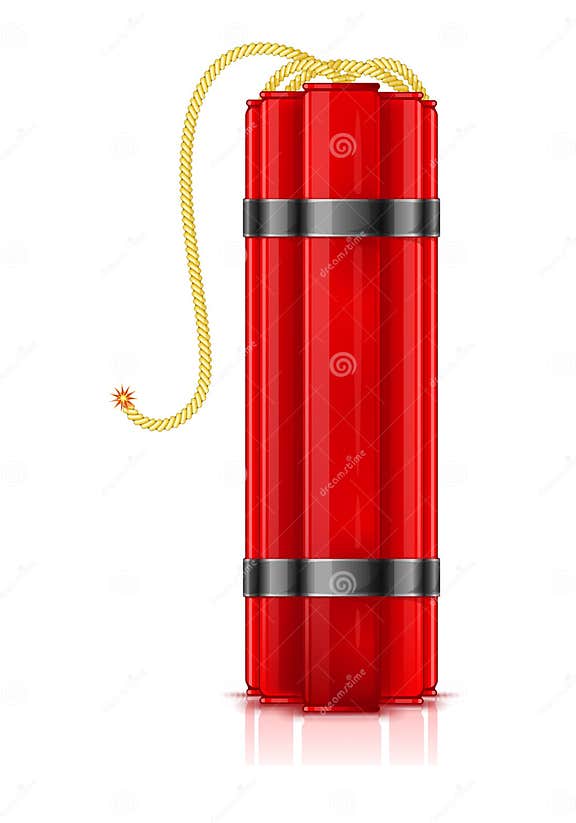 Red dynamite sticks stock illustration. Illustration of chemistry ...
