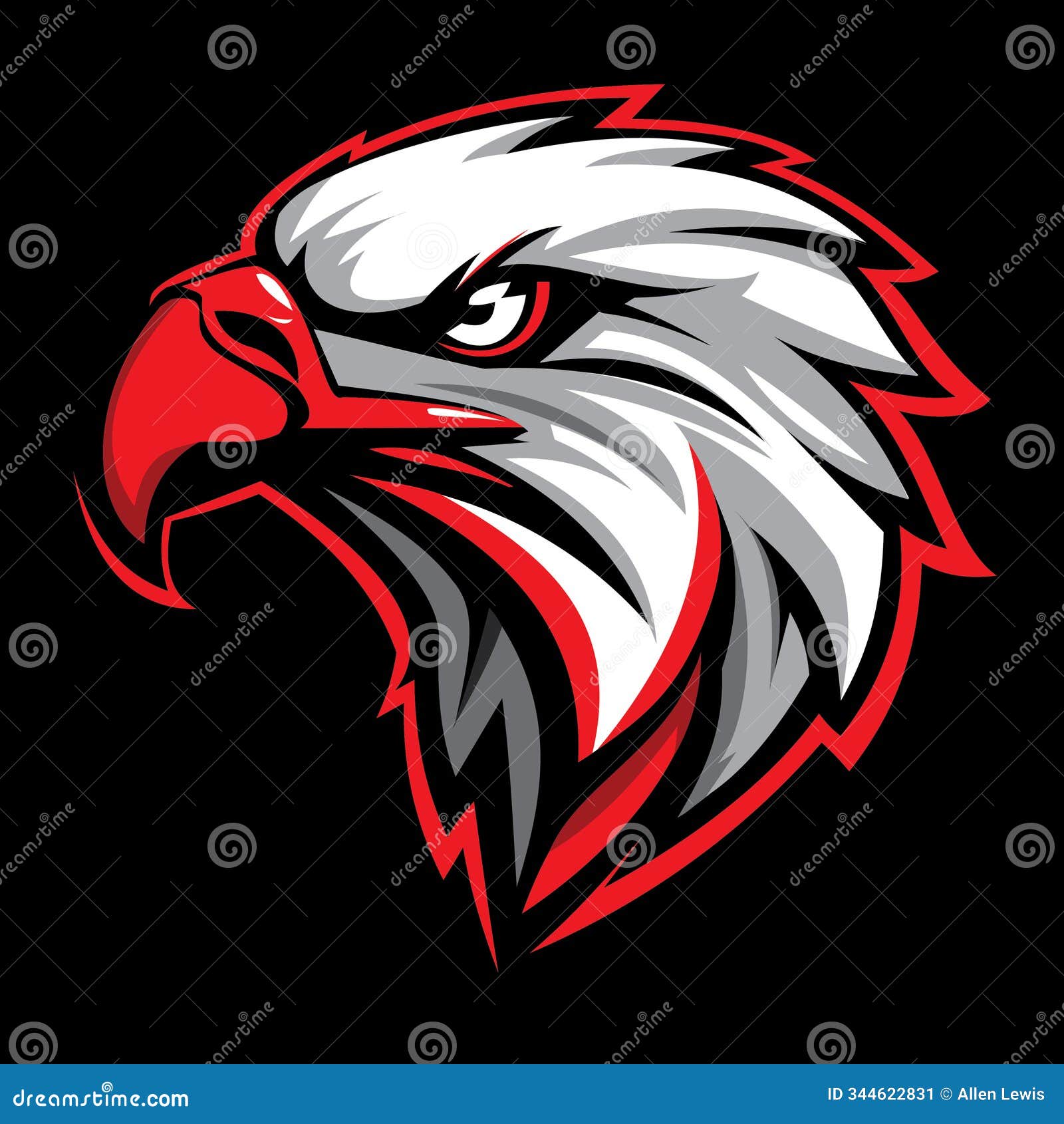 Red Eagle Logo stock vector. Illustration of depicts - 344622831