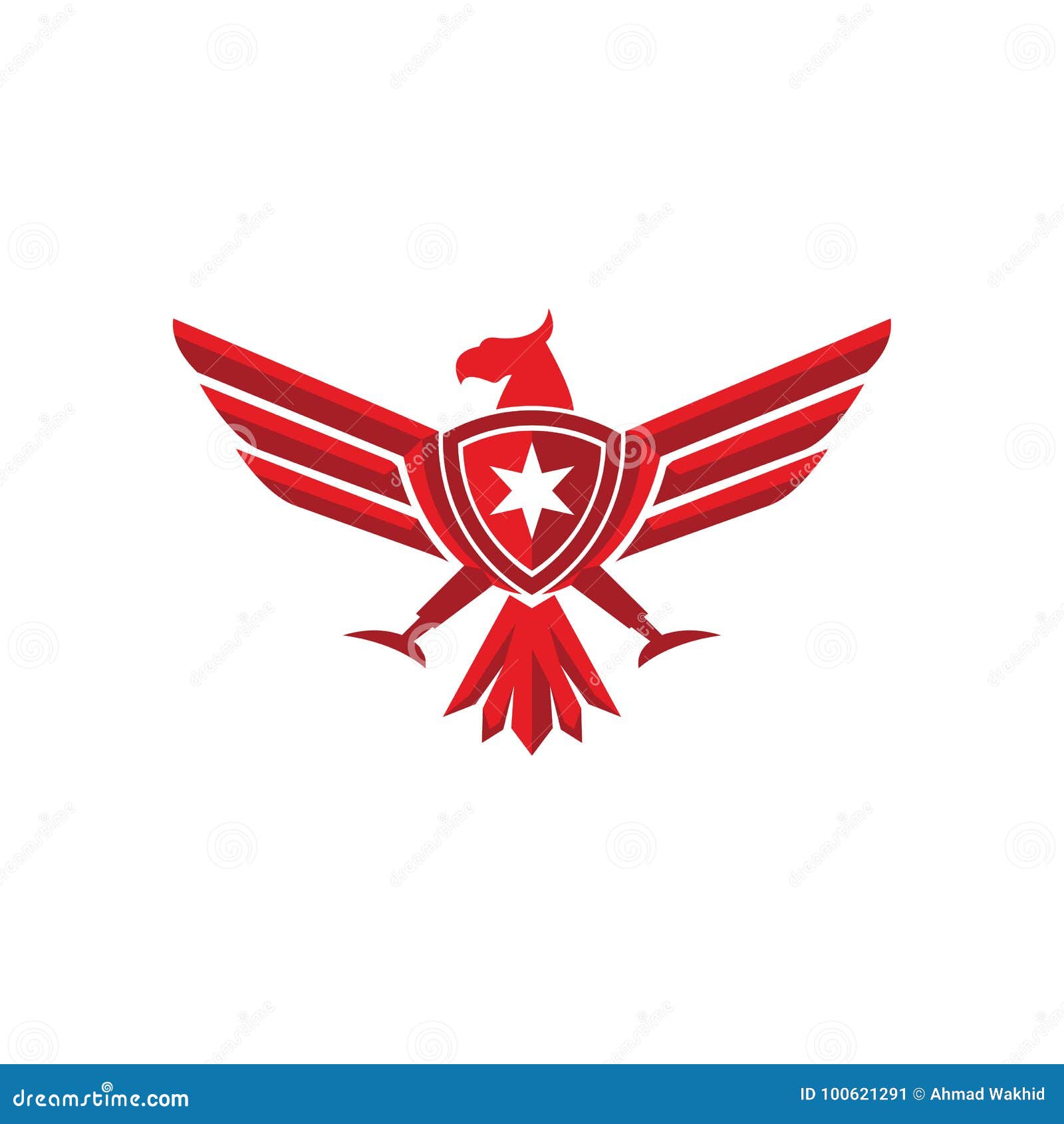 Eagle Shield Logo Vector Illustration Stock Vector - Illustration of ...
