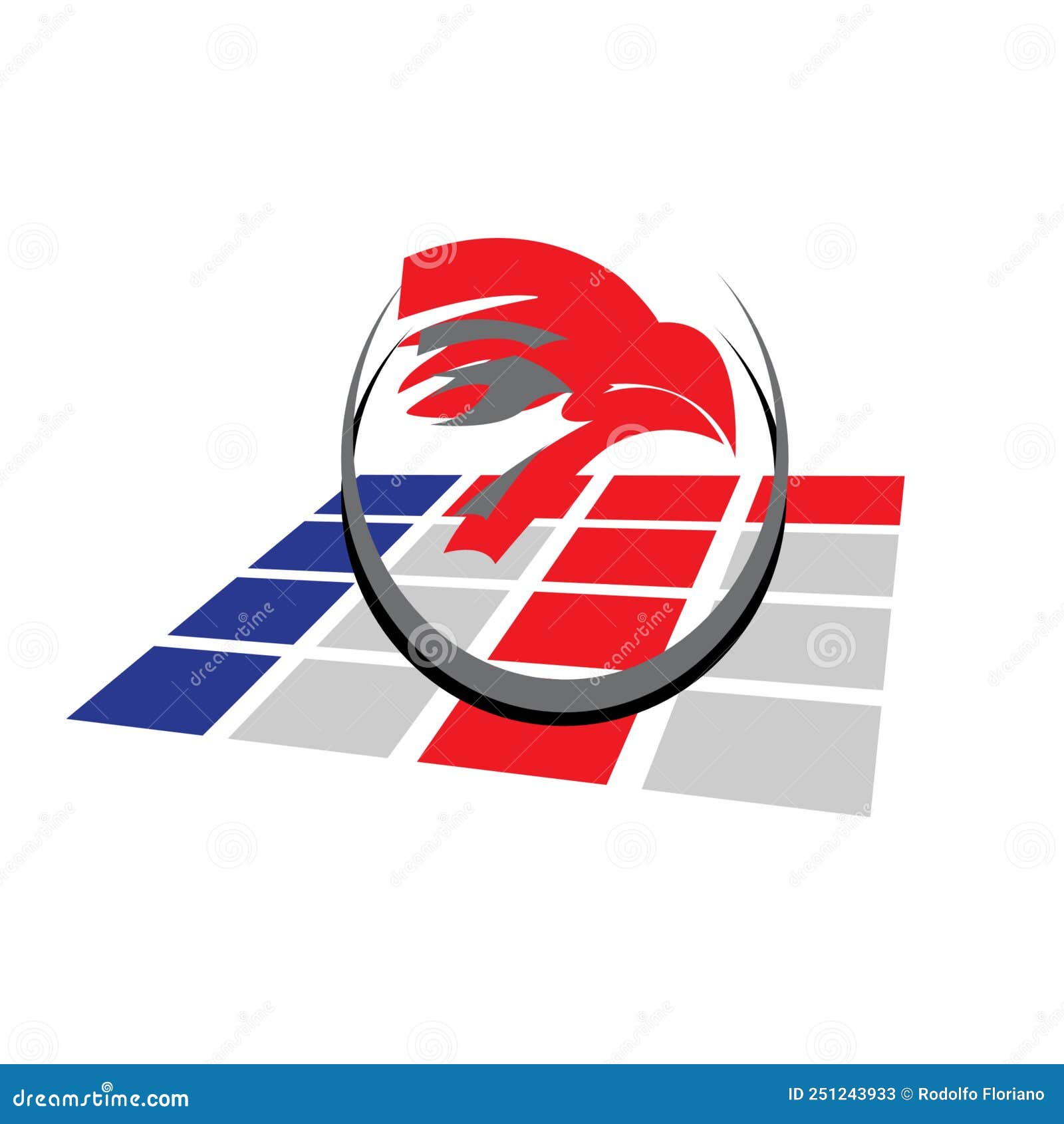 Red Eagle stock illustration. Illustration of text, perfect - 251243933