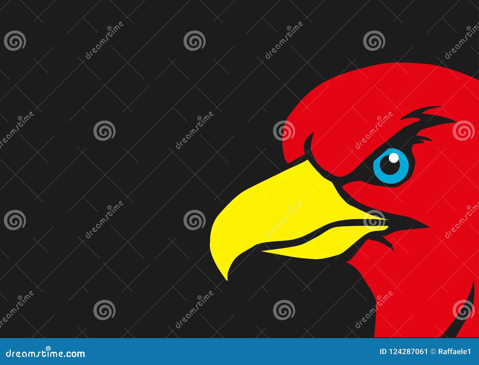 Red Eagle with Yellow Beak Vector Stock Vector - Illustration of ...