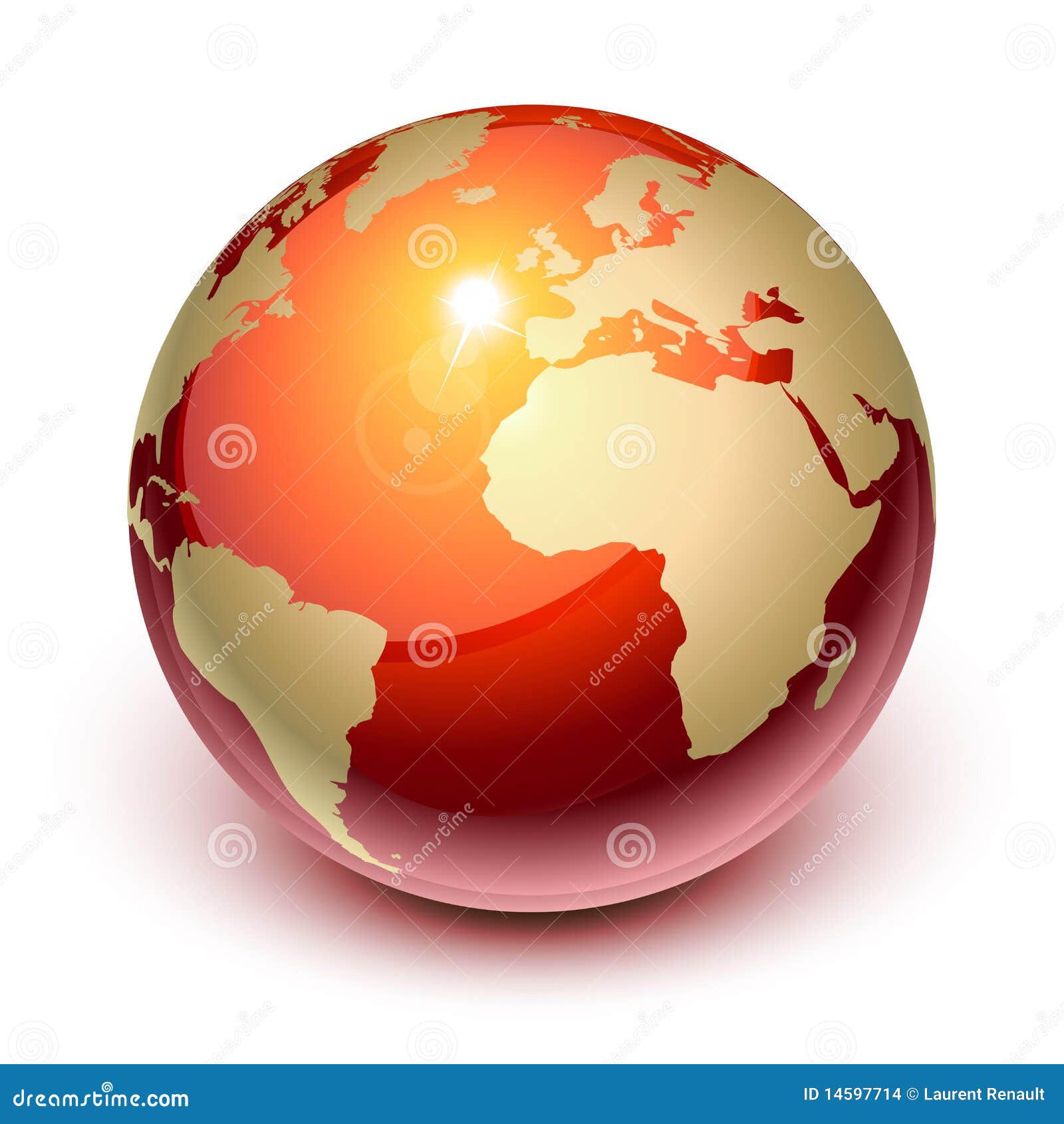 Red earth stock vector. Illustration of icon, business - 14597714