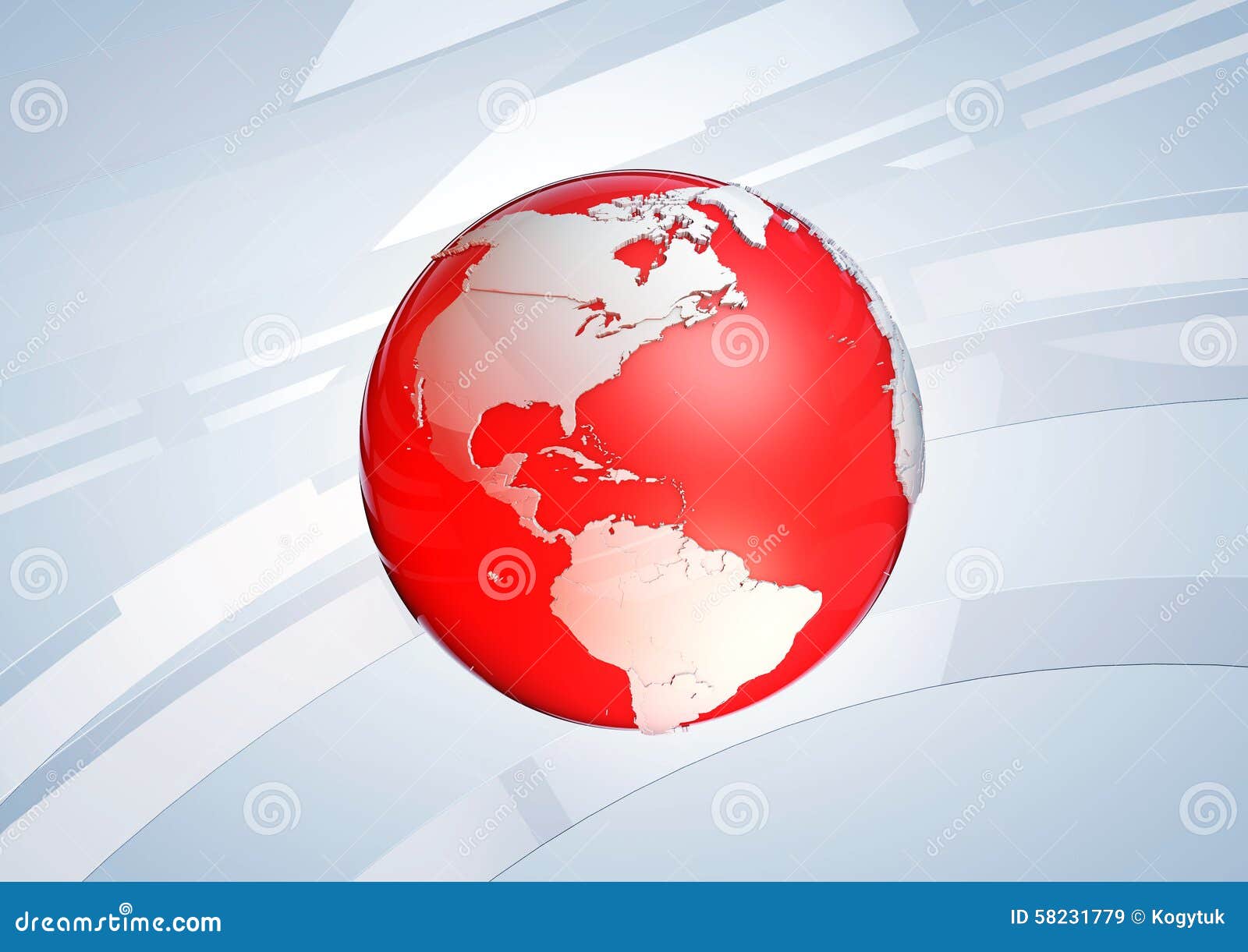 Red Earth Globe stock illustration. Illustration of continent - 58231779