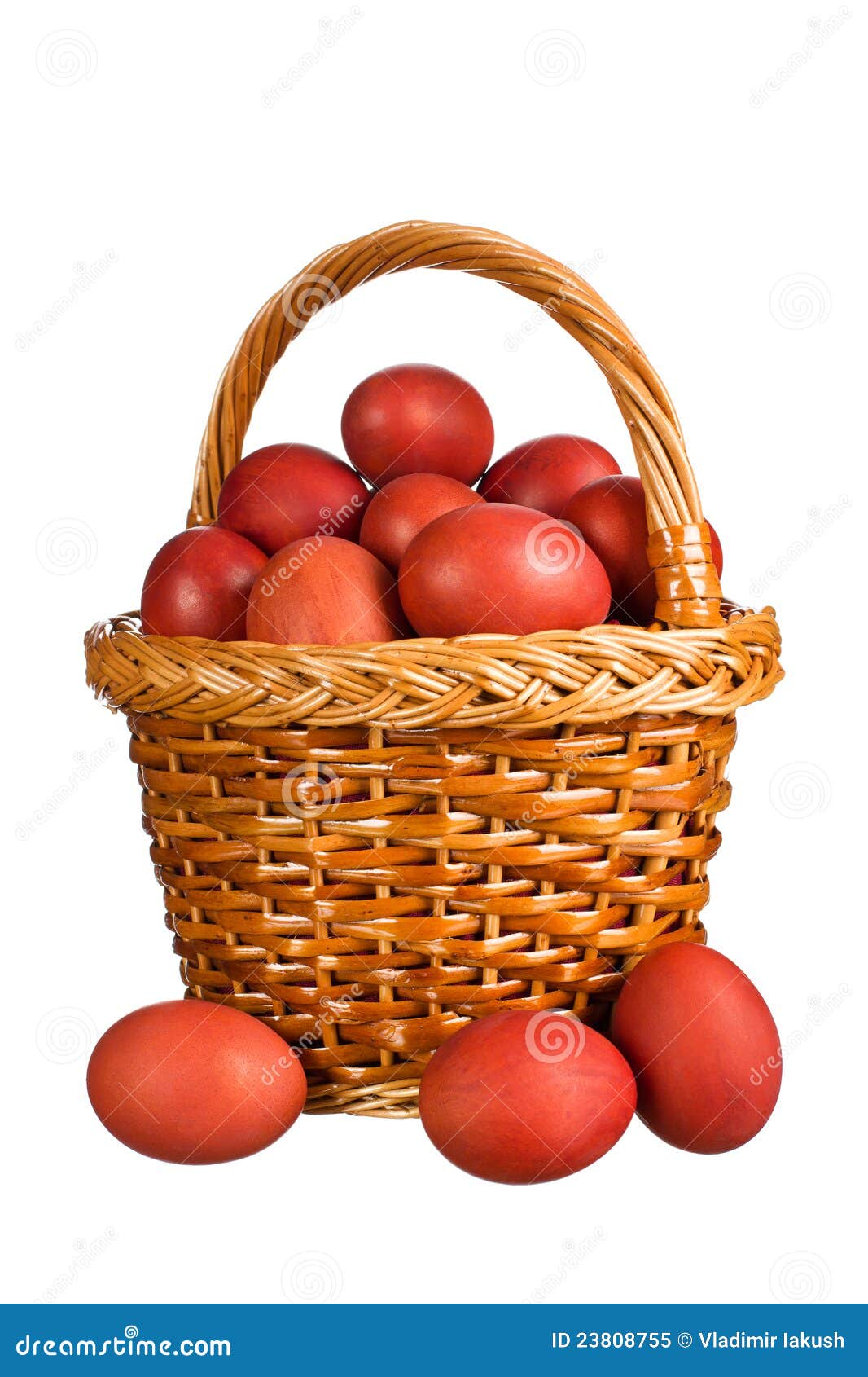 Red Easter eggs stock image. Image of isolated, holiday - 23808755