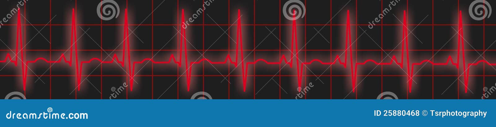 Red ECG Trace stock illustration. Illustration of analysis - 25880468
