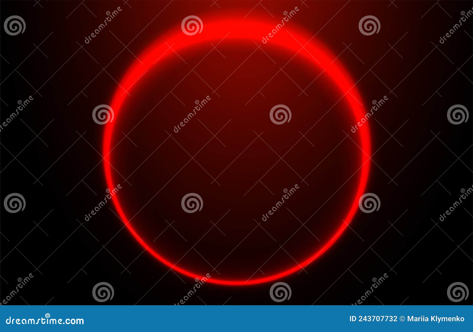 Red Eclipse. Glowing Circle on a Dark Background Stock Vector ...