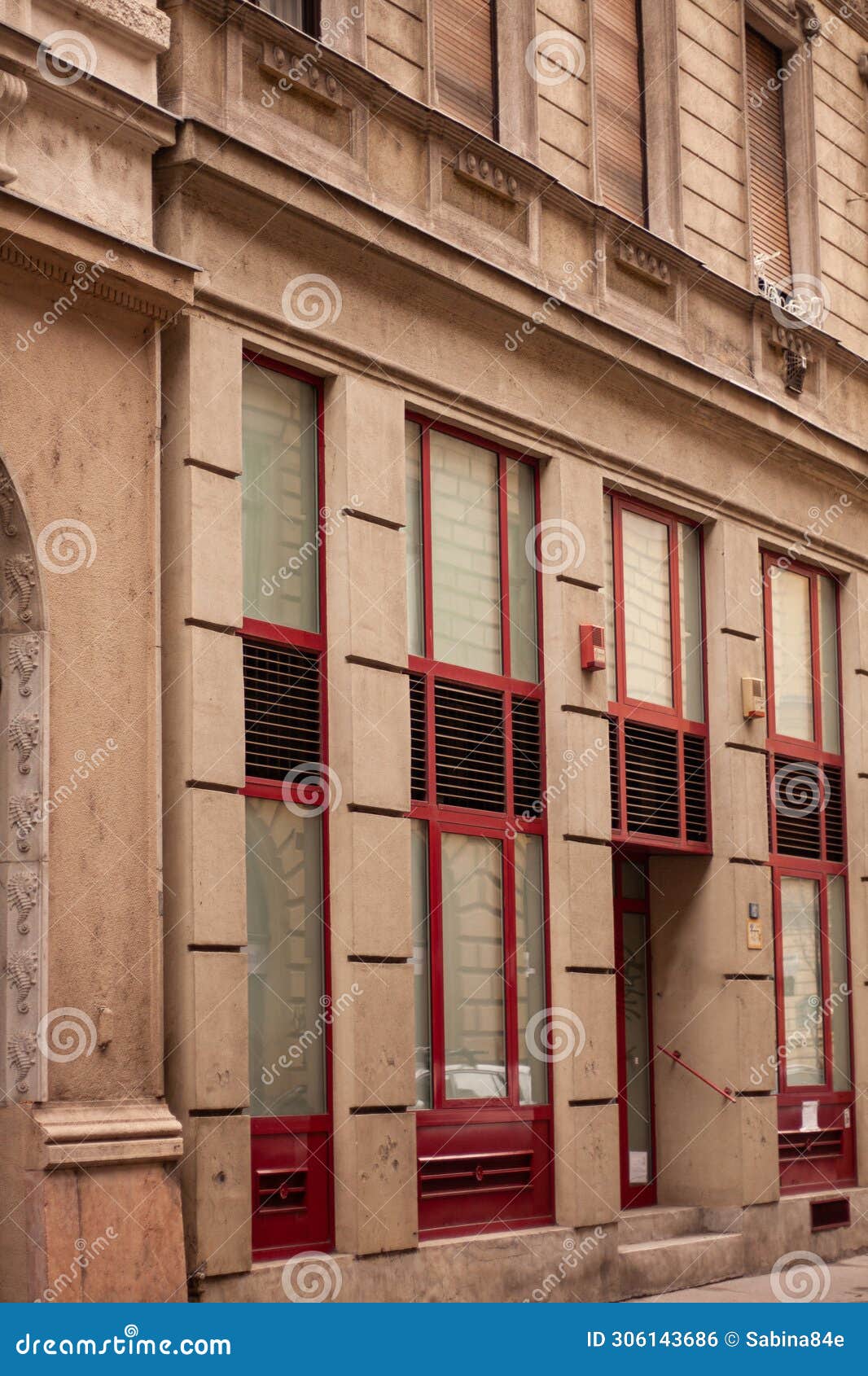 Red edging on the house’s stock photo. Image of hispanic - 306143686