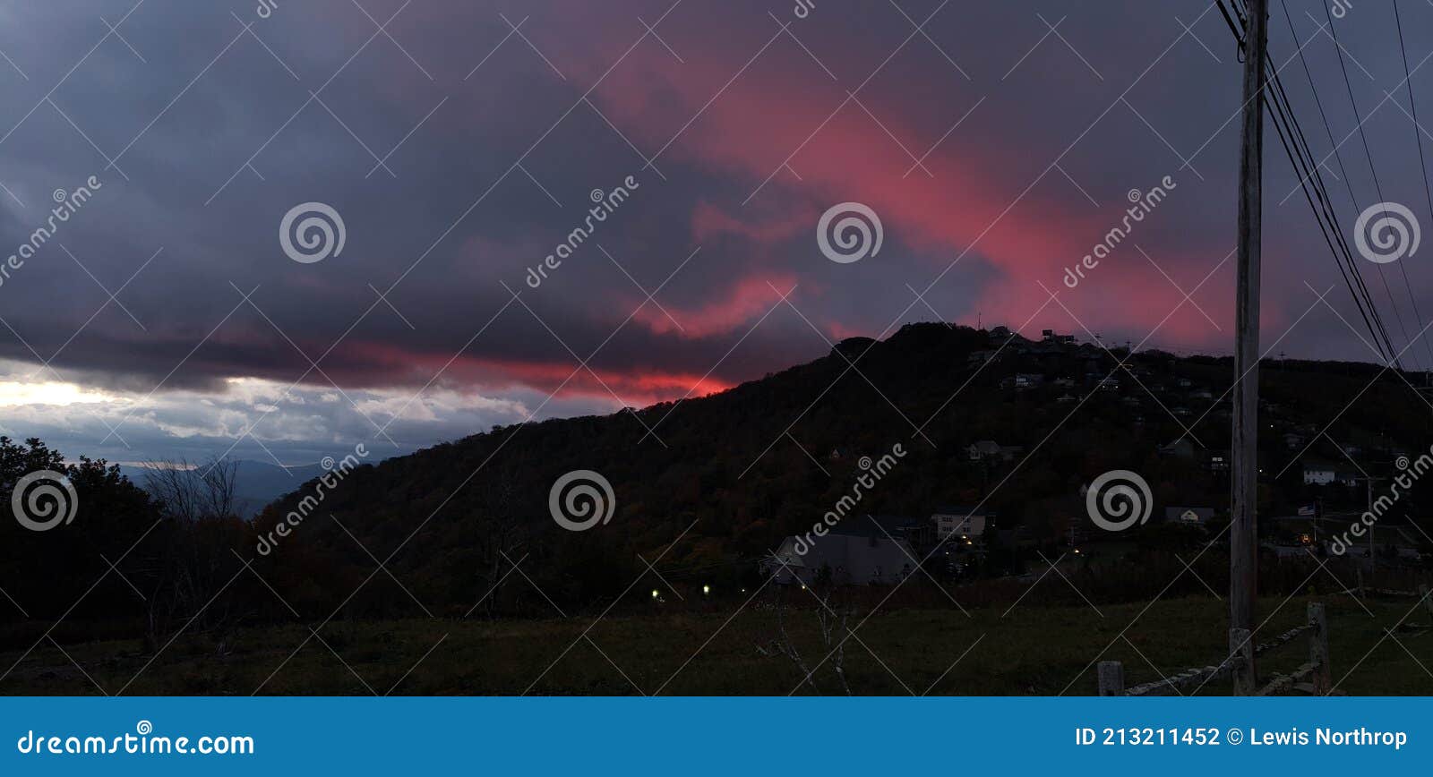 Red and eerie sunset stock photo. Image of morning, eerie - 213211452