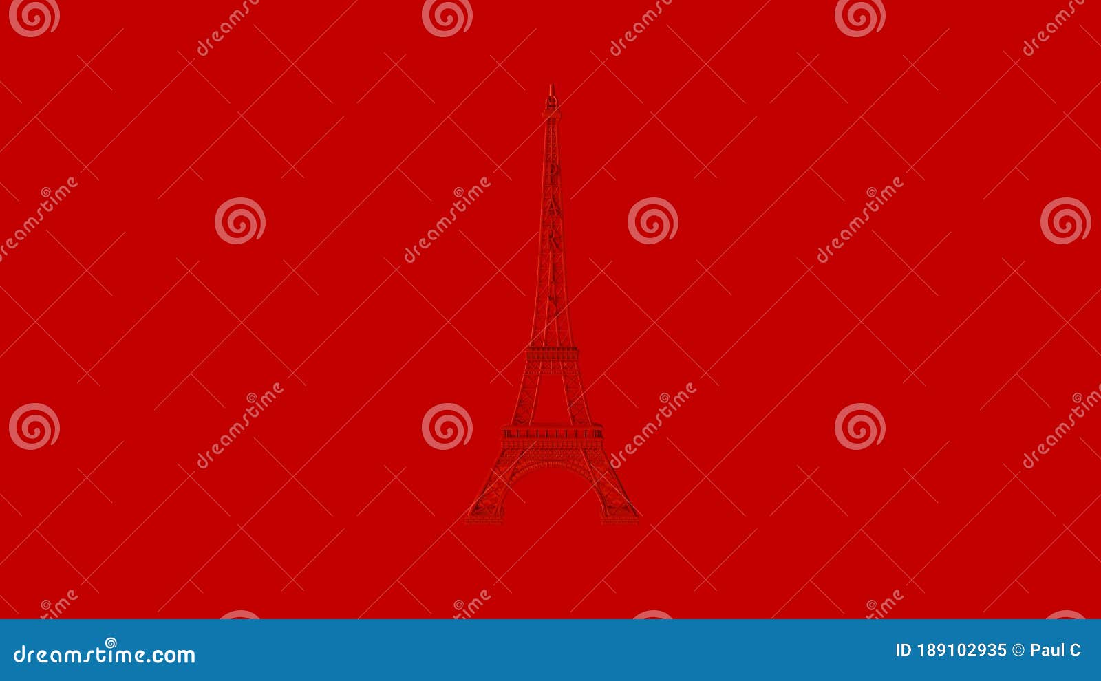 Red Eiffel tower stock illustration. Illustration of fashioned - 189102935