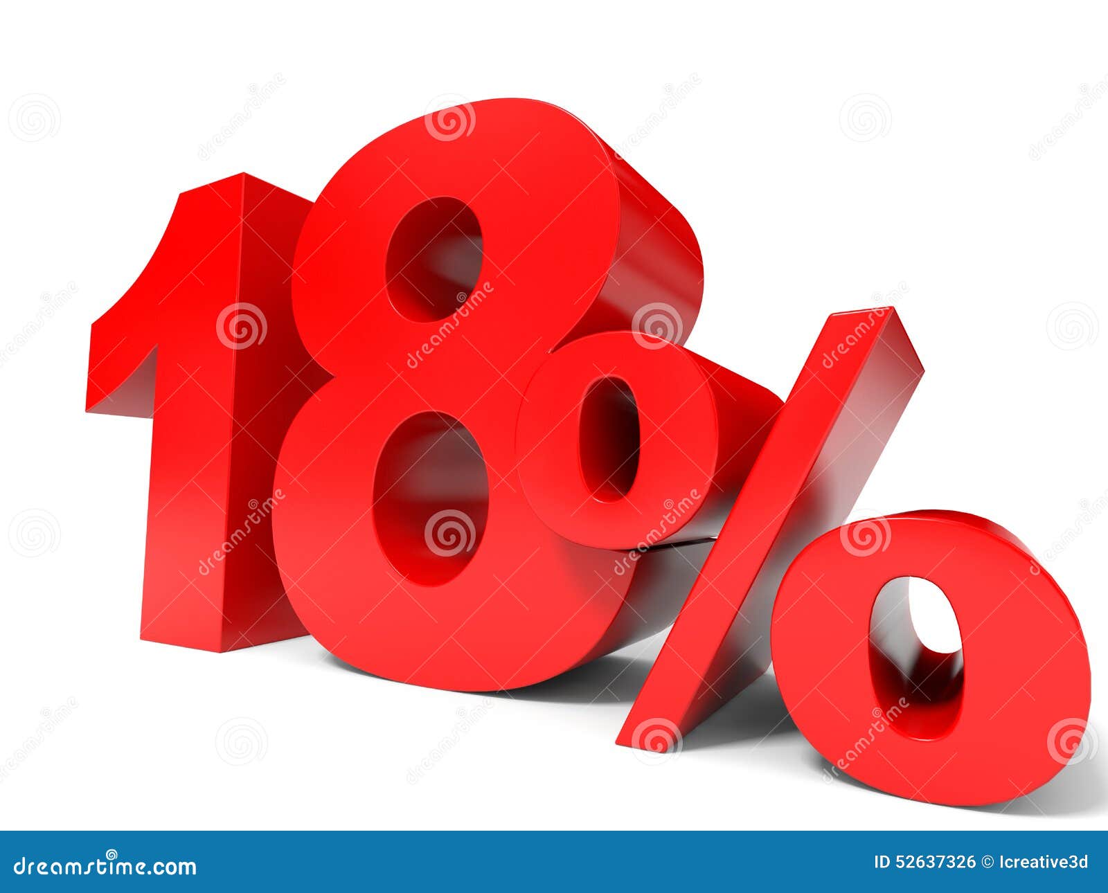 Red Eighteen Percent Off. Discount 18 Stock Illustration - Illustration ...