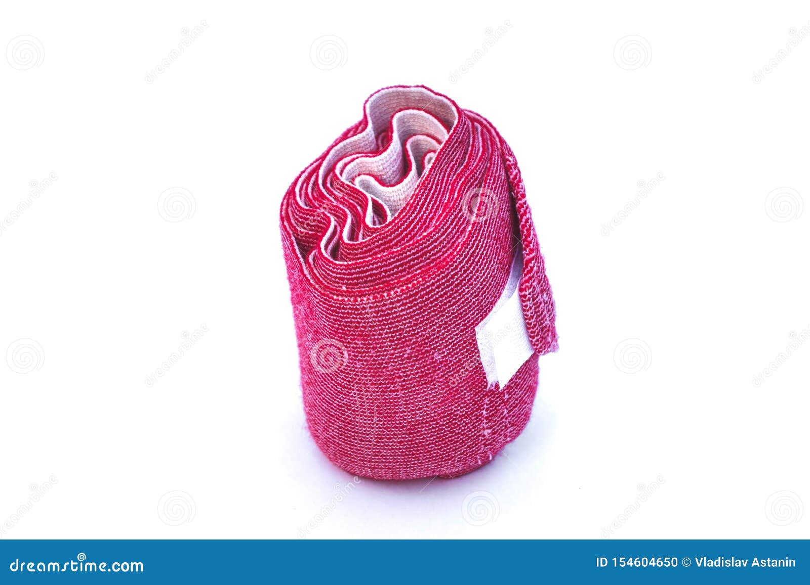 Red Elastic Bandage on a White Background Stock Photo - Image of sprain ...