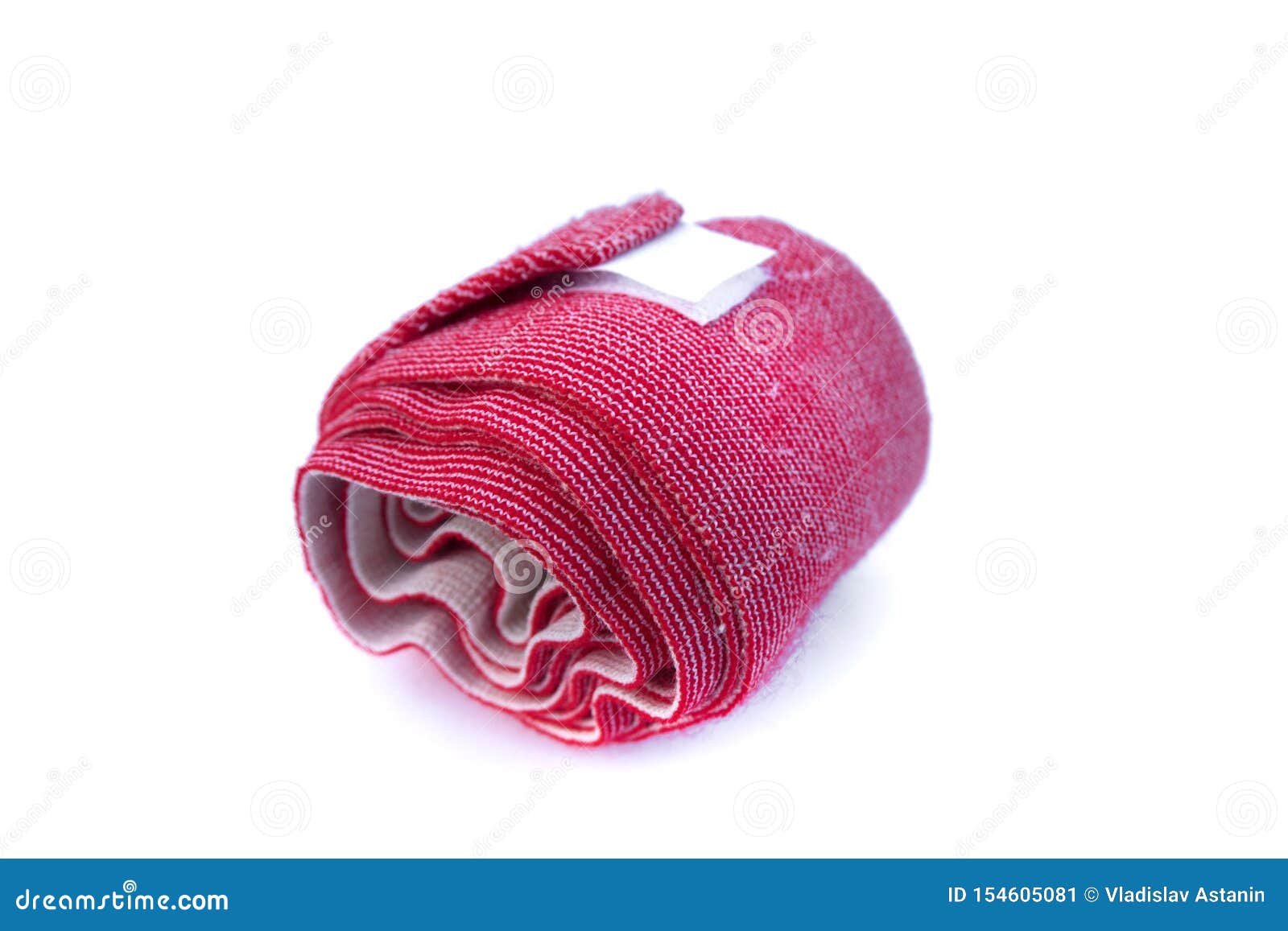 Red Elastic Bandage on a White Background Stock Image - Image of ...