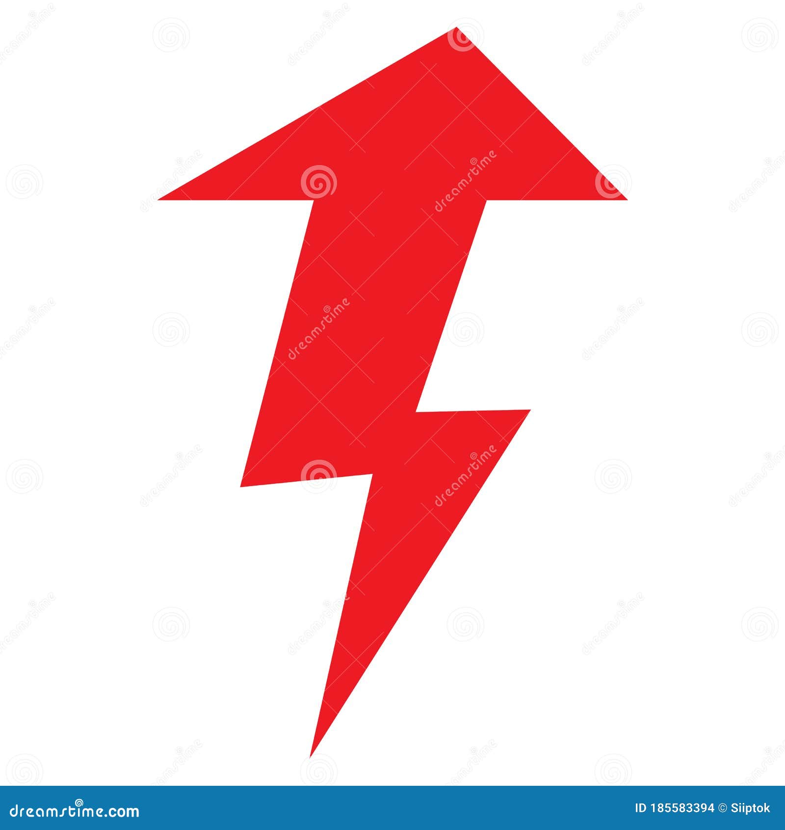 Red Arrow Lightning Logo Design Stock Illustration - Illustration of ...