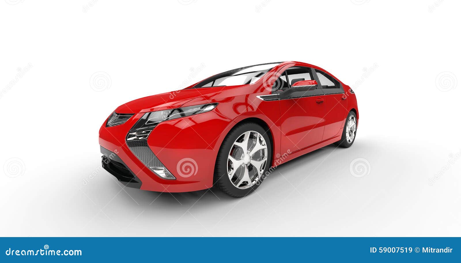 Red Electric Car stock image. Image of alloy, grid, front - 59007519