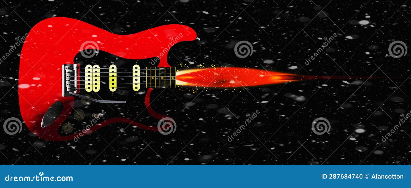 Rocket Guitar stock photo. Image of instrument, drawing - 287684740