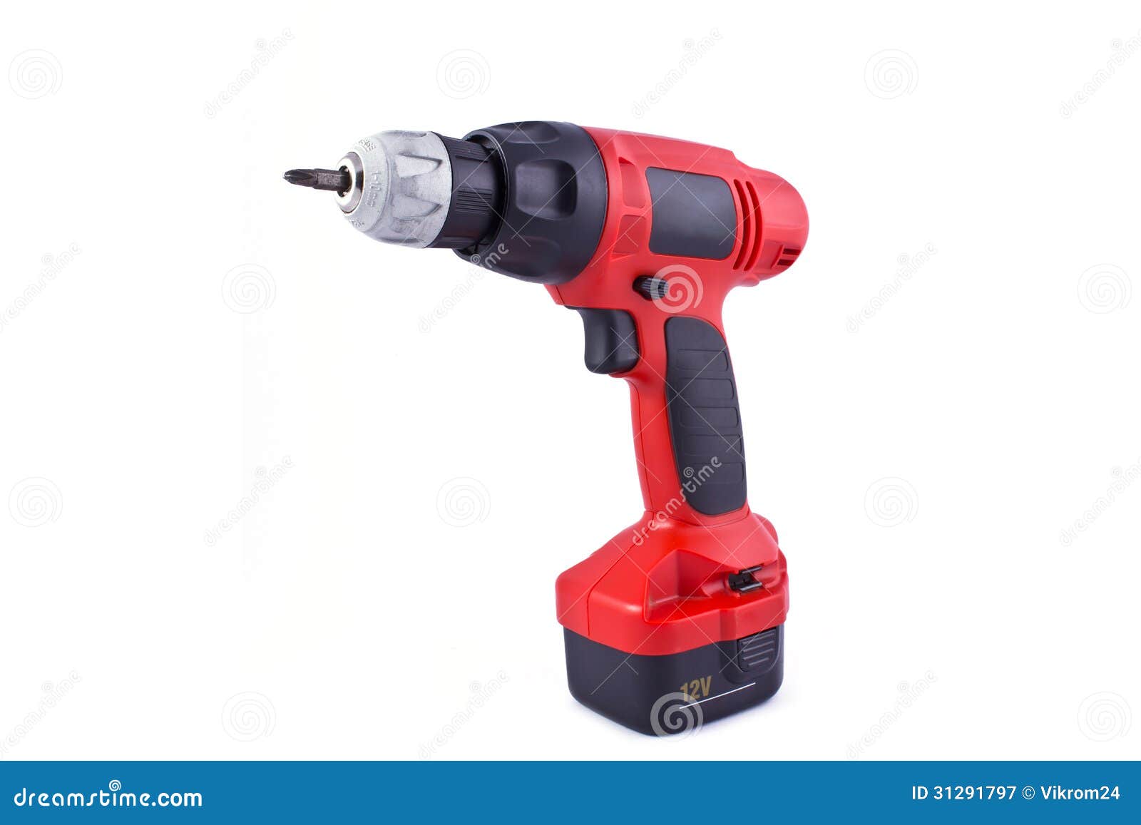 Red electric driver stock image. Image of device, drill - 31291797