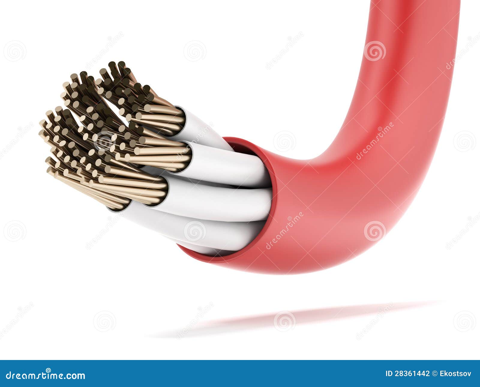 Red Electrical Cable stock illustration. Illustration of installation ...