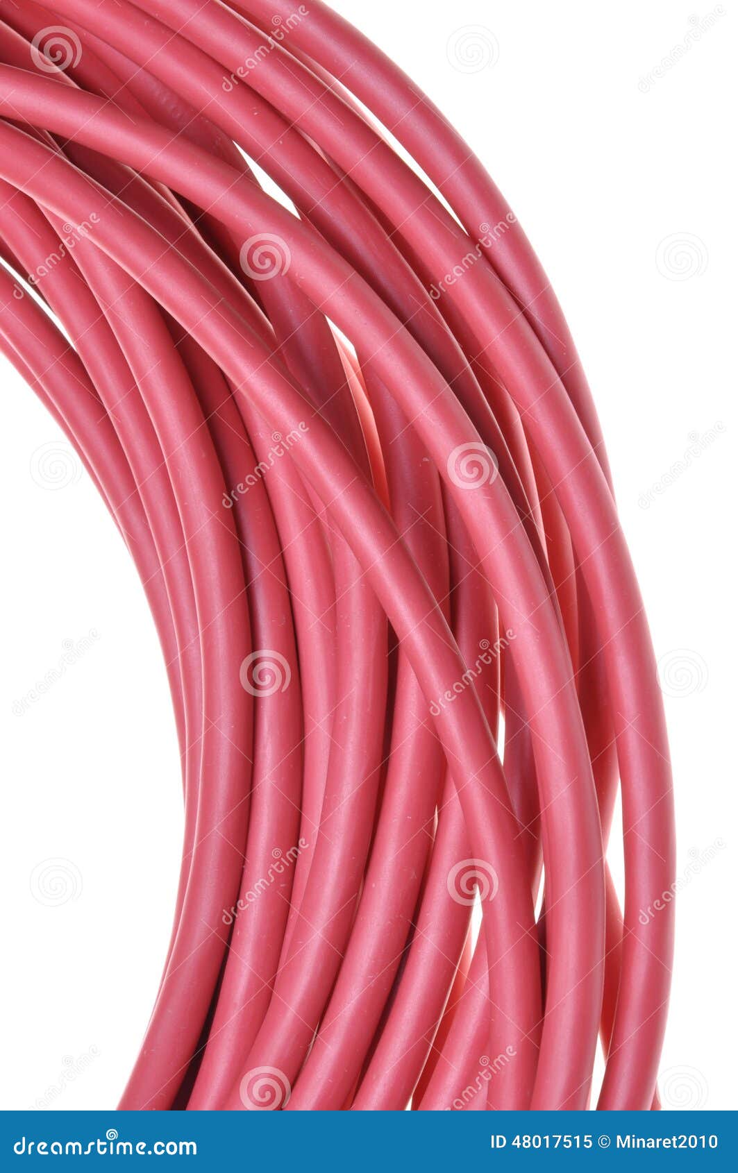 Red electrical cable stock image. Image of background - 48017515