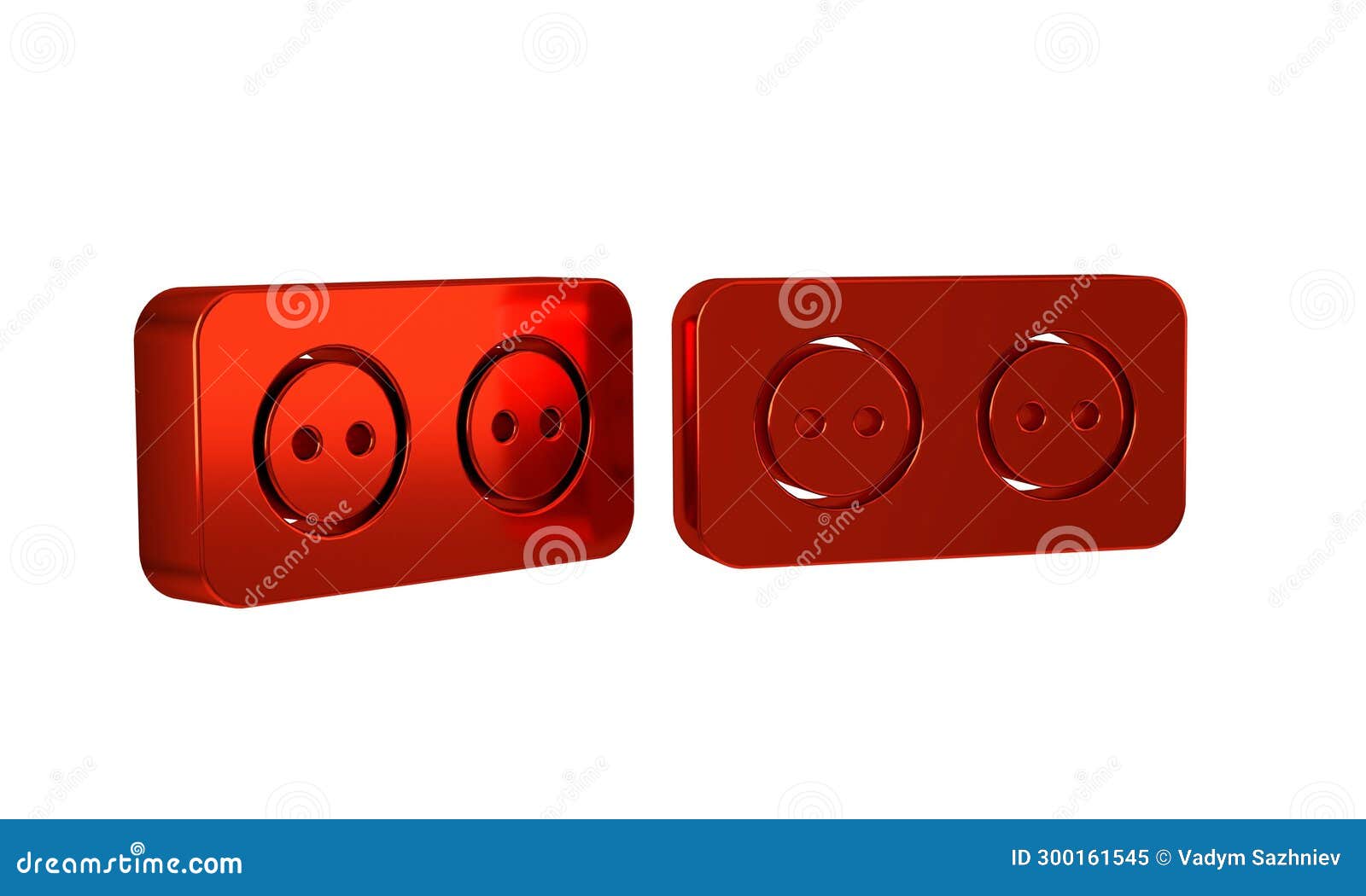 Red Electrical Outlet Icon Isolated on Transparent Background. Power ...