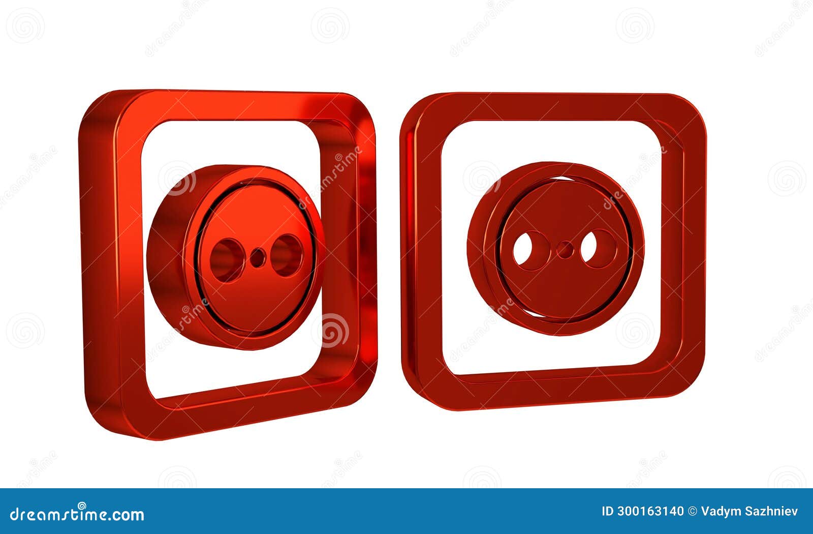 Red Electrical Outlet Icon Isolated on Transparent Background. Power ...