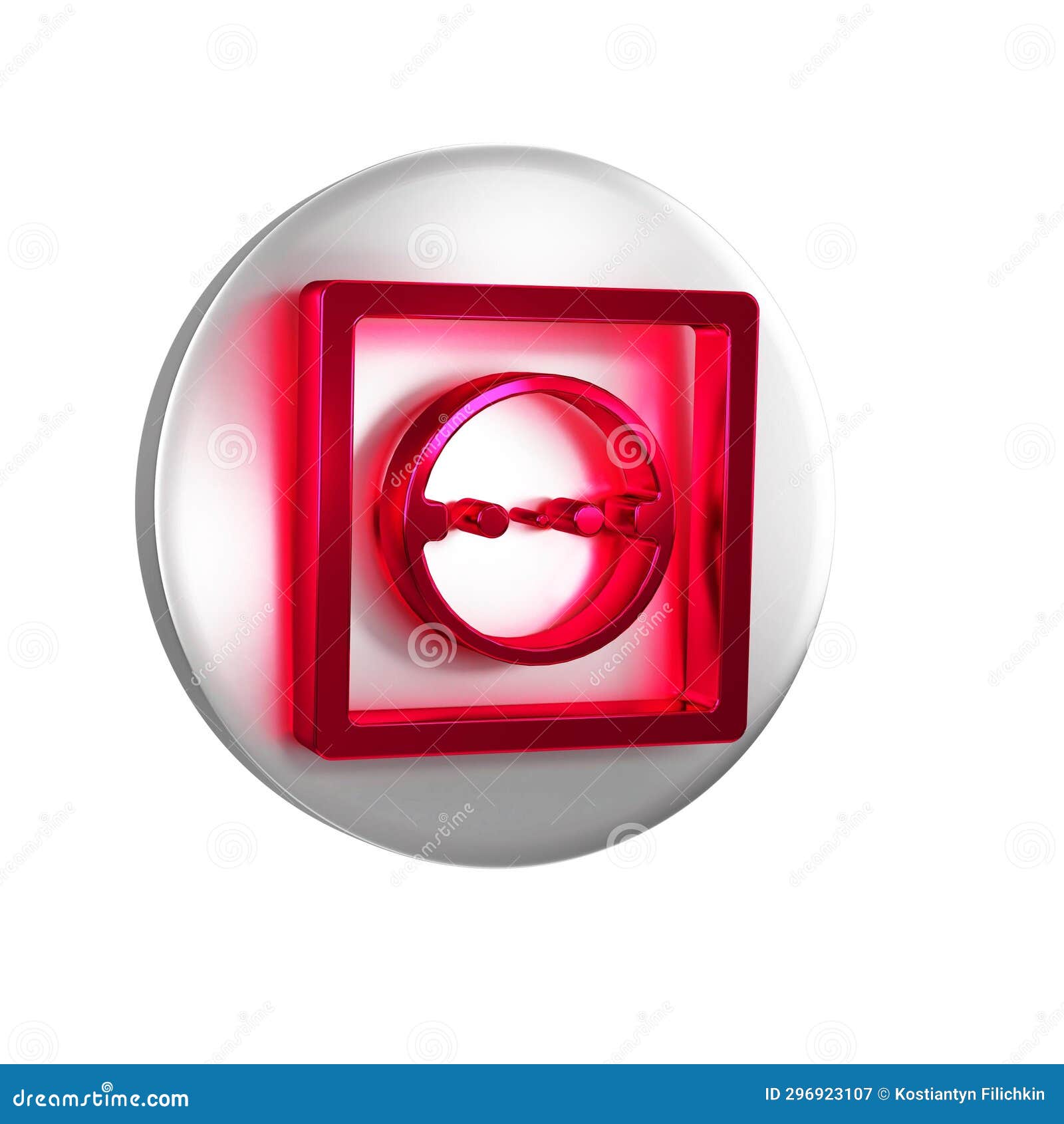 Red Electrical Outlet Icon Isolated on Transparent Background. Power ...