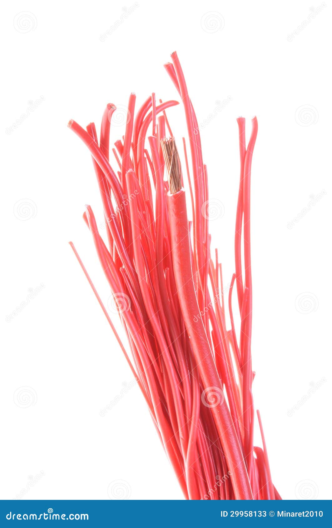 Red Electrical Power Cables Stock Image - Image of concept ...