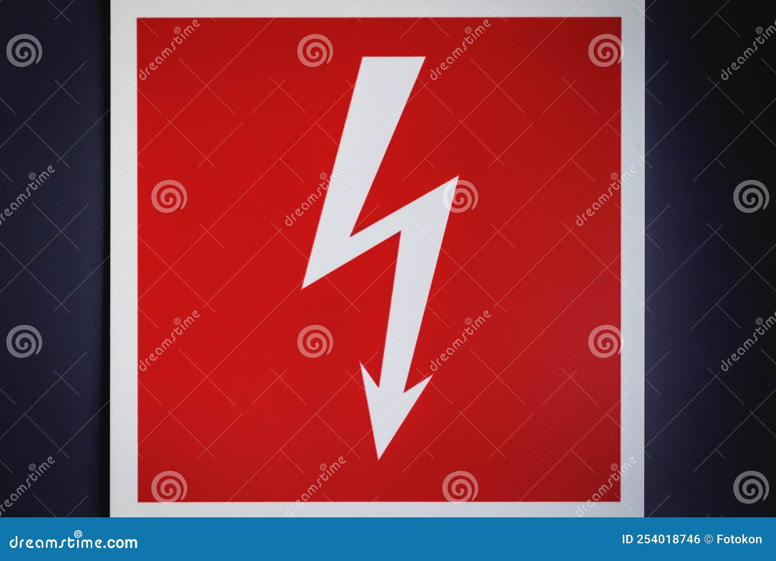 Red electricity sign stock photo. Image of danger, ground - 254018746