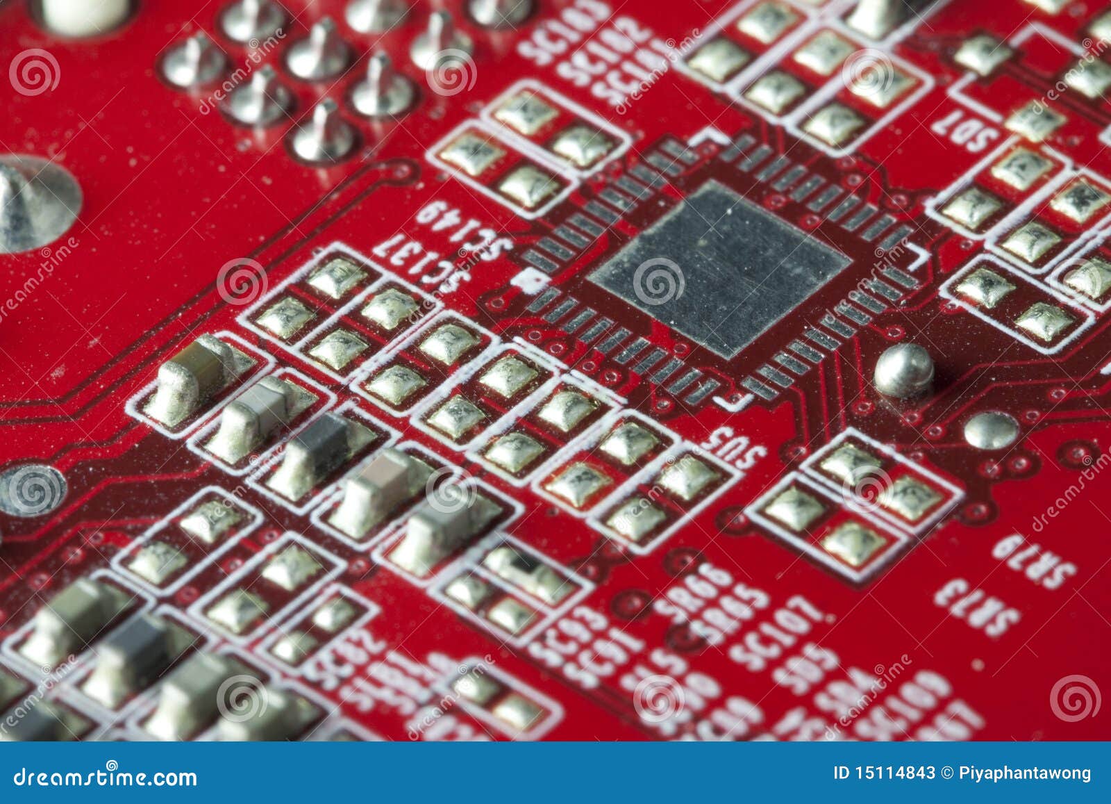Red electronic circuit stock image. Image of detail, digital - 15114843