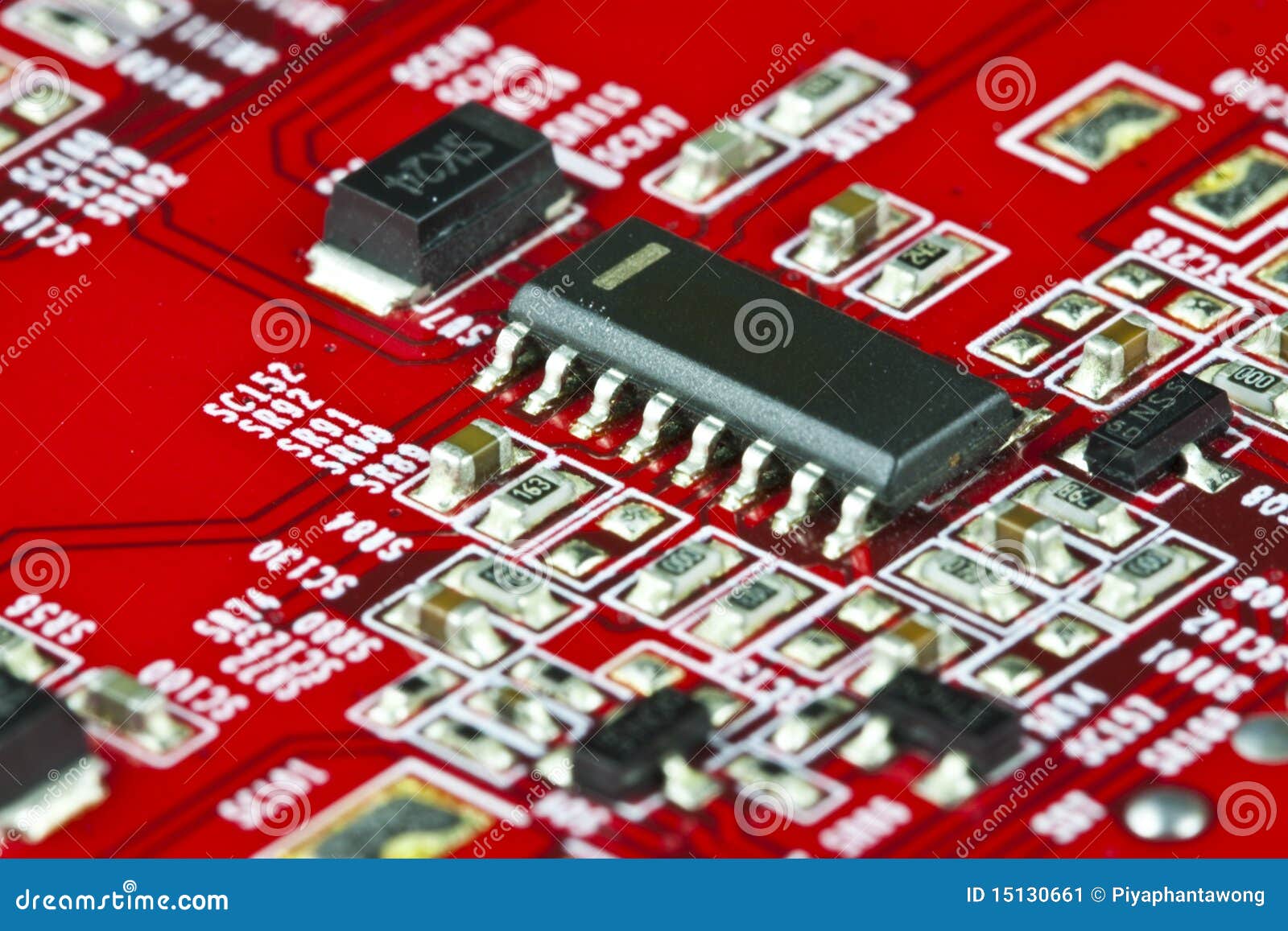 Red electronic circuit stock image. Image of engineer - 15130661