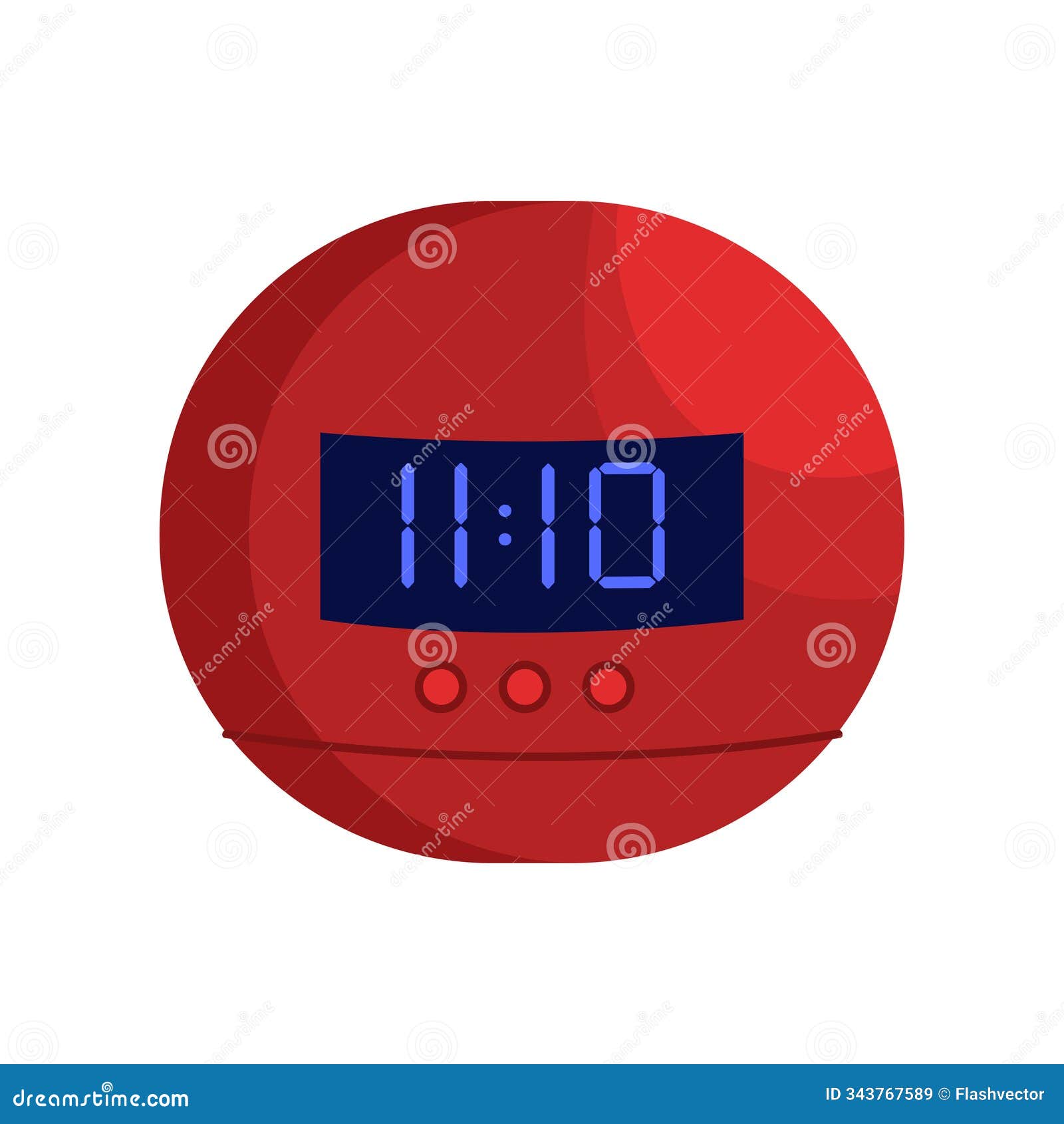 Red Electronic Clock With Numbers On Display For Measuring And Timing ...