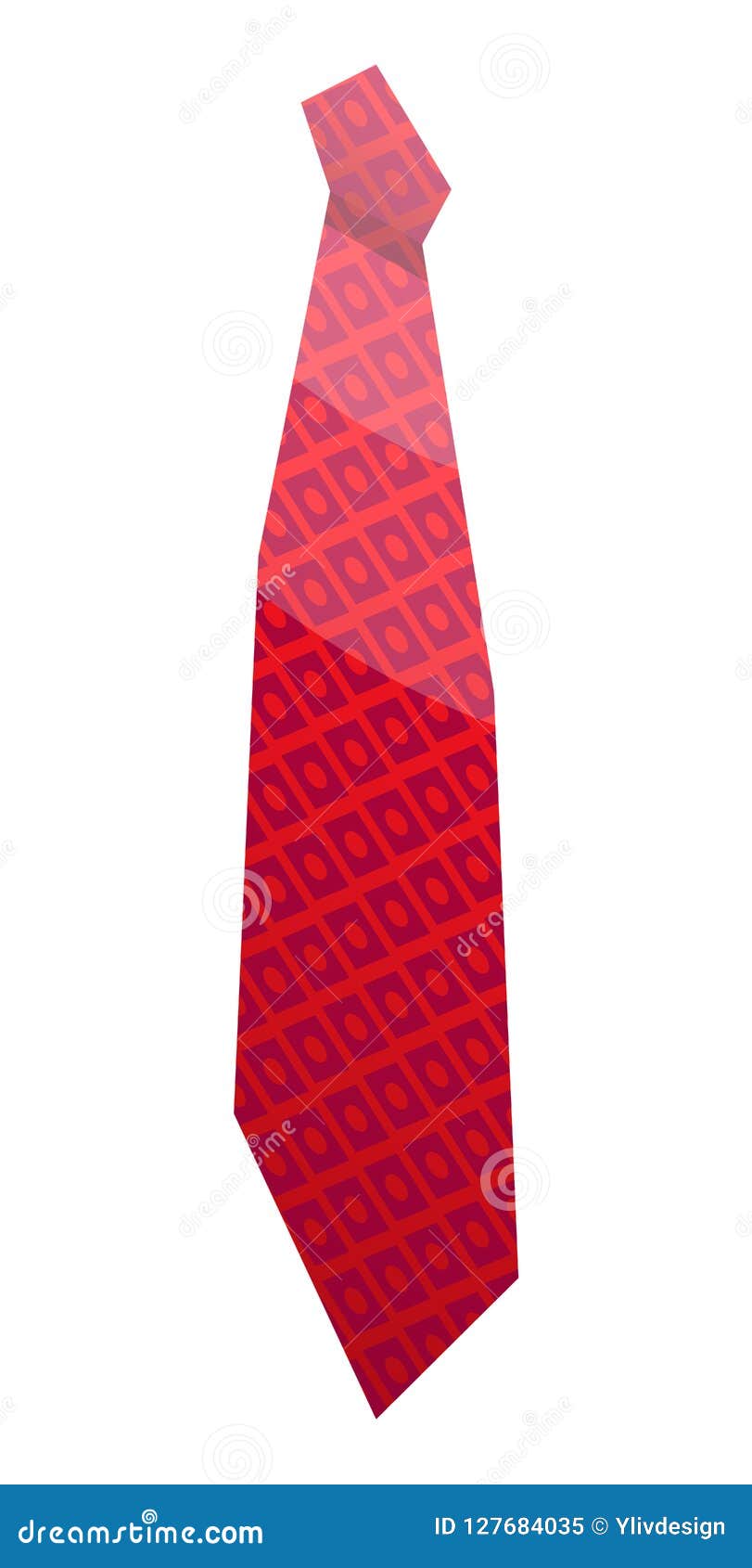 Red Elegant Tie Icon, Isometric Style Stock Vector - Illustration of ...