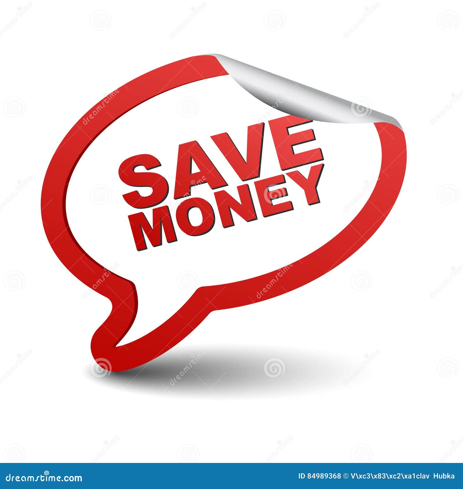 Red Element Bubble Save Money Stock Illustration - Illustration of loan ...