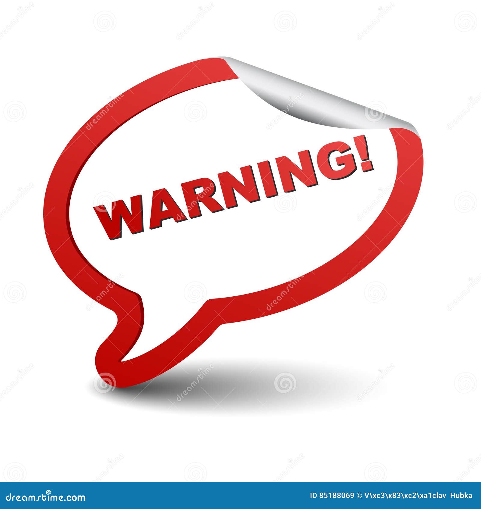 Red element bubble warning stock illustration. Illustration of error ...