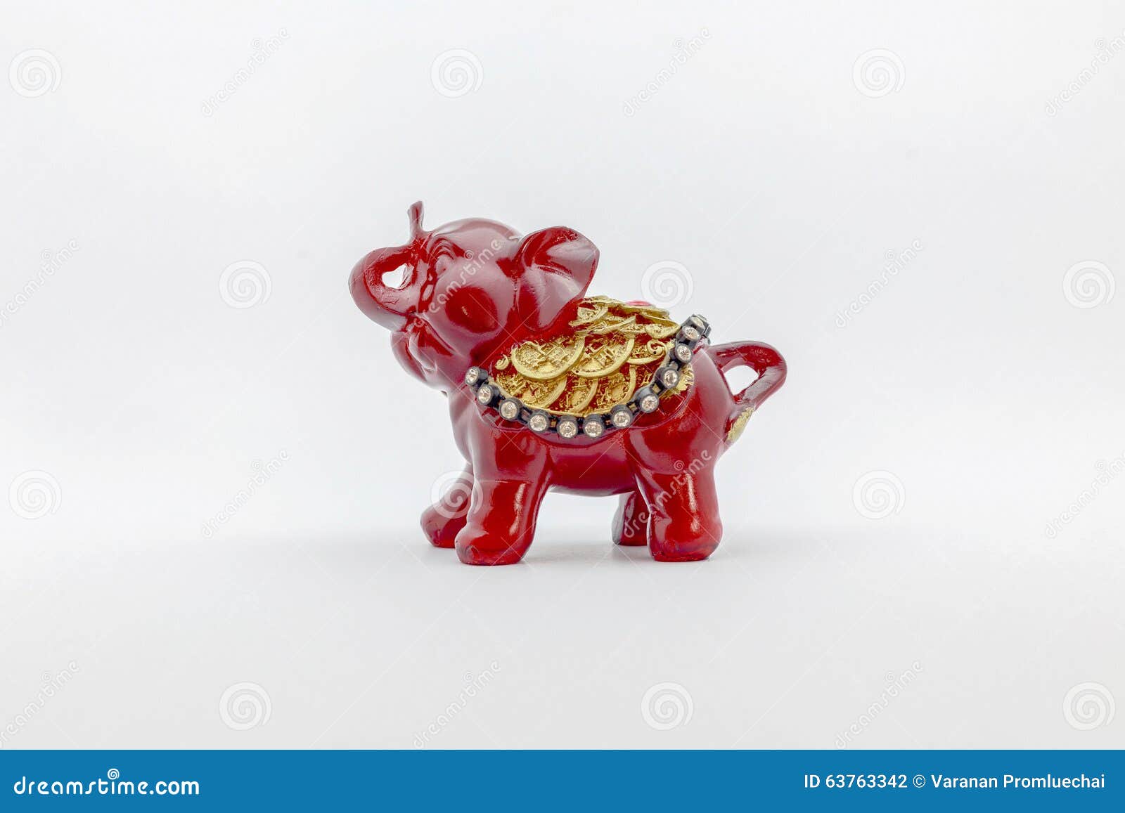 Red Elephant stock photo. Image of wildlife, mammal, view - 63763342