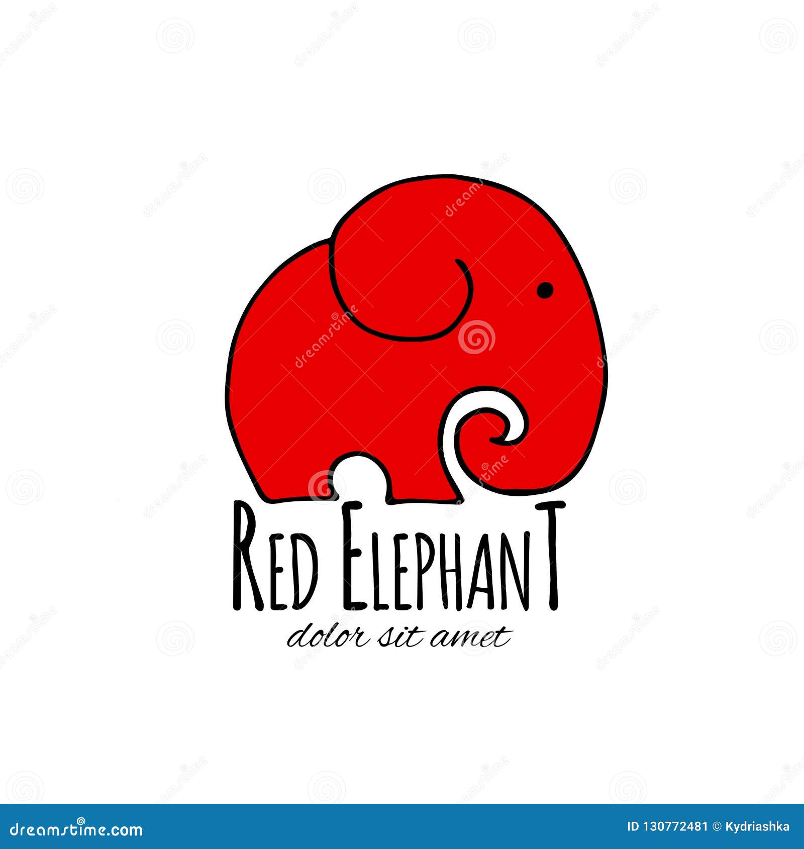 Red elephant design stock vector. Illustration of abstract - 130772481