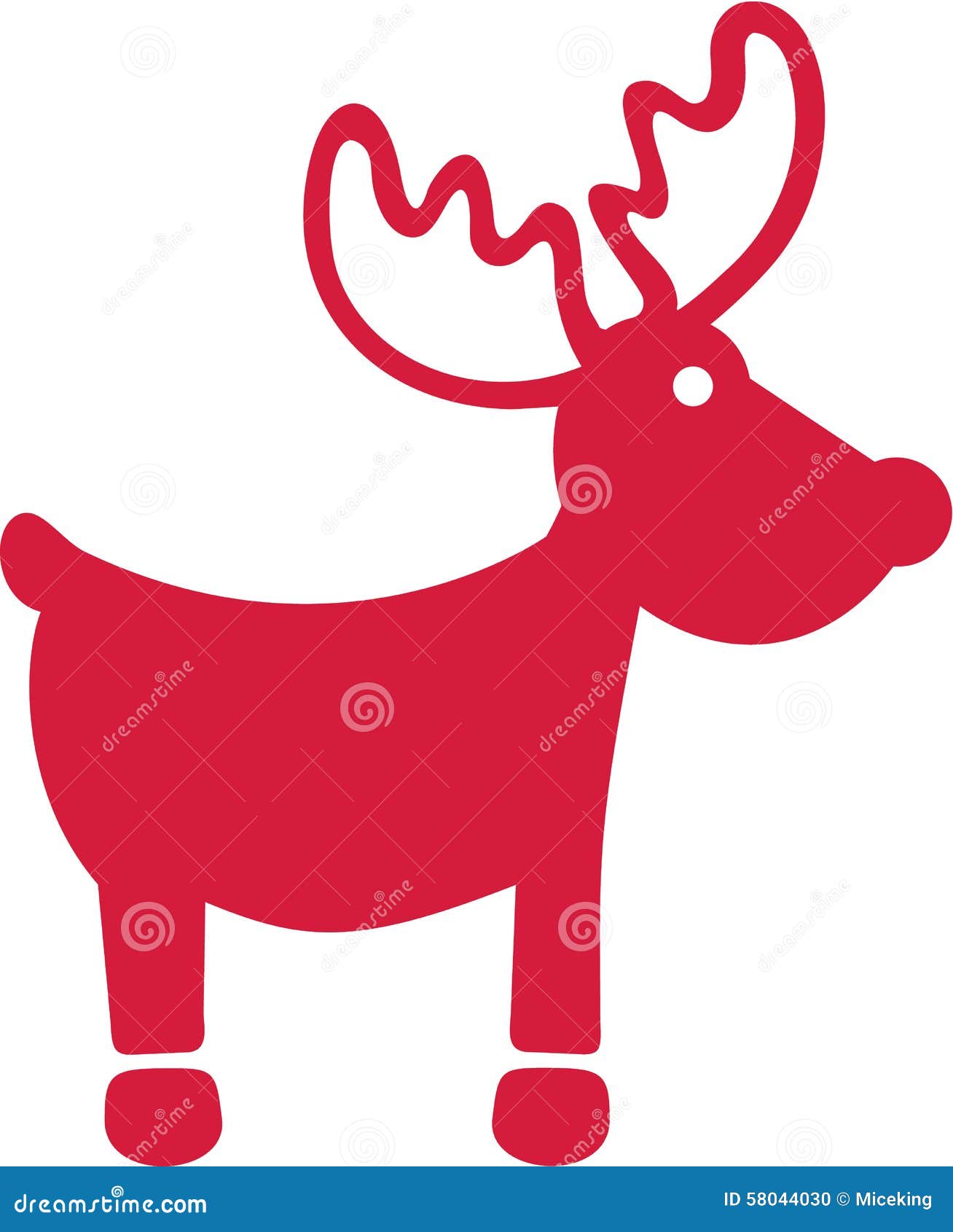 Red elk icon stock vector. Illustration of symbol, icon - 58044030