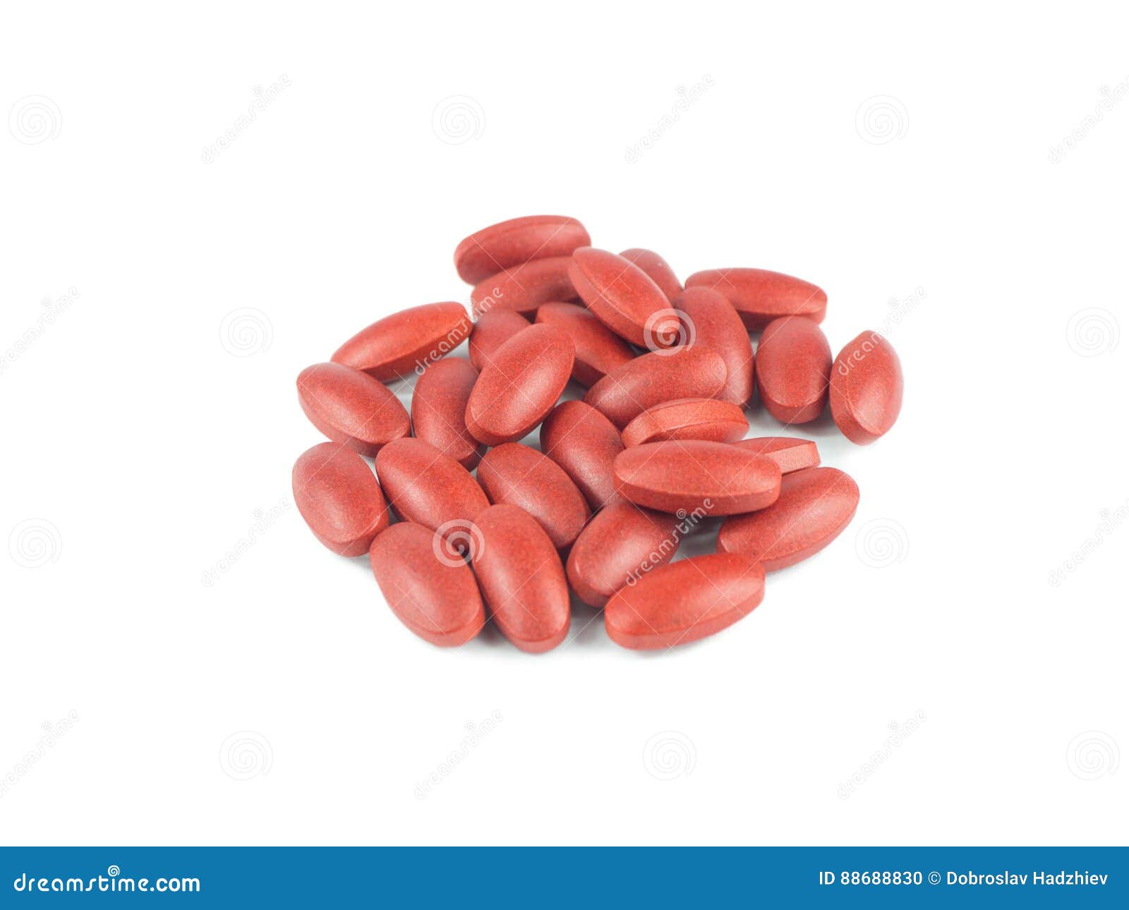 Red Ellipse Pills on White Background Stock Photo - Image of lifestyle ...