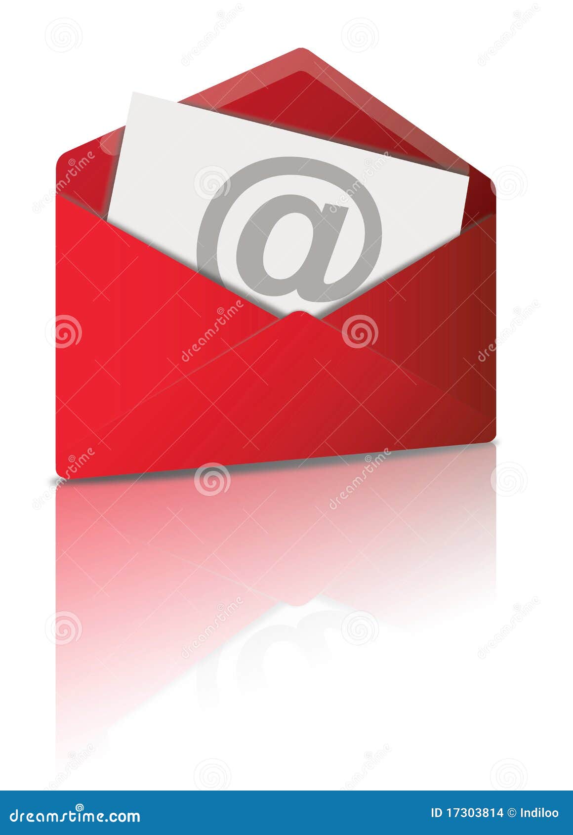 Red email symbol stock illustration. Illustration of message - 17303814