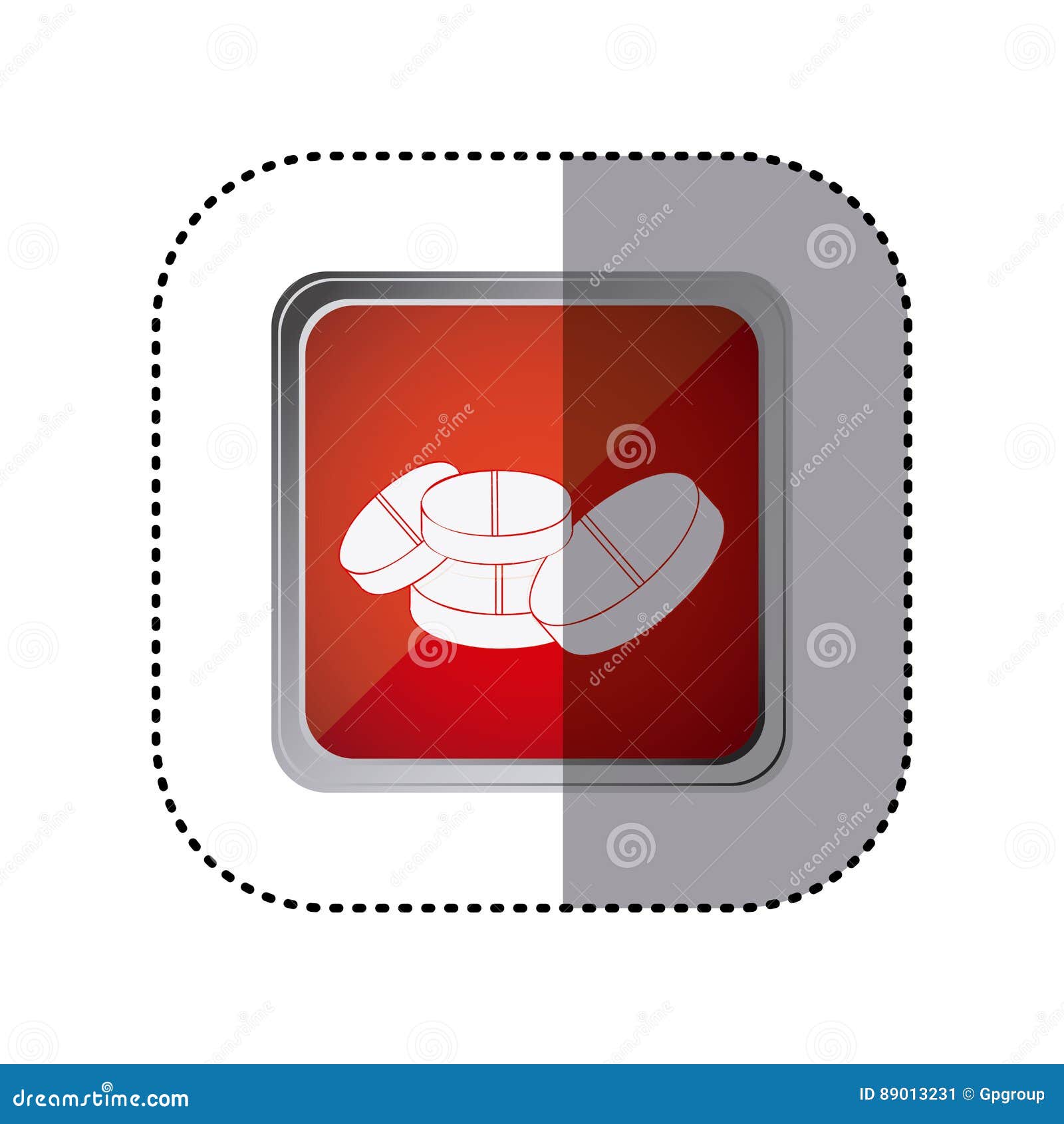 Red Emblem Drugs Medications Stock Illustration - Illustration of icons ...