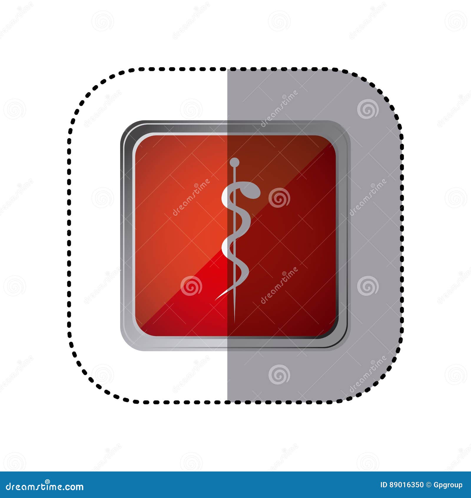 Red emblem medicine sign stock illustration. Illustration of hospital ...