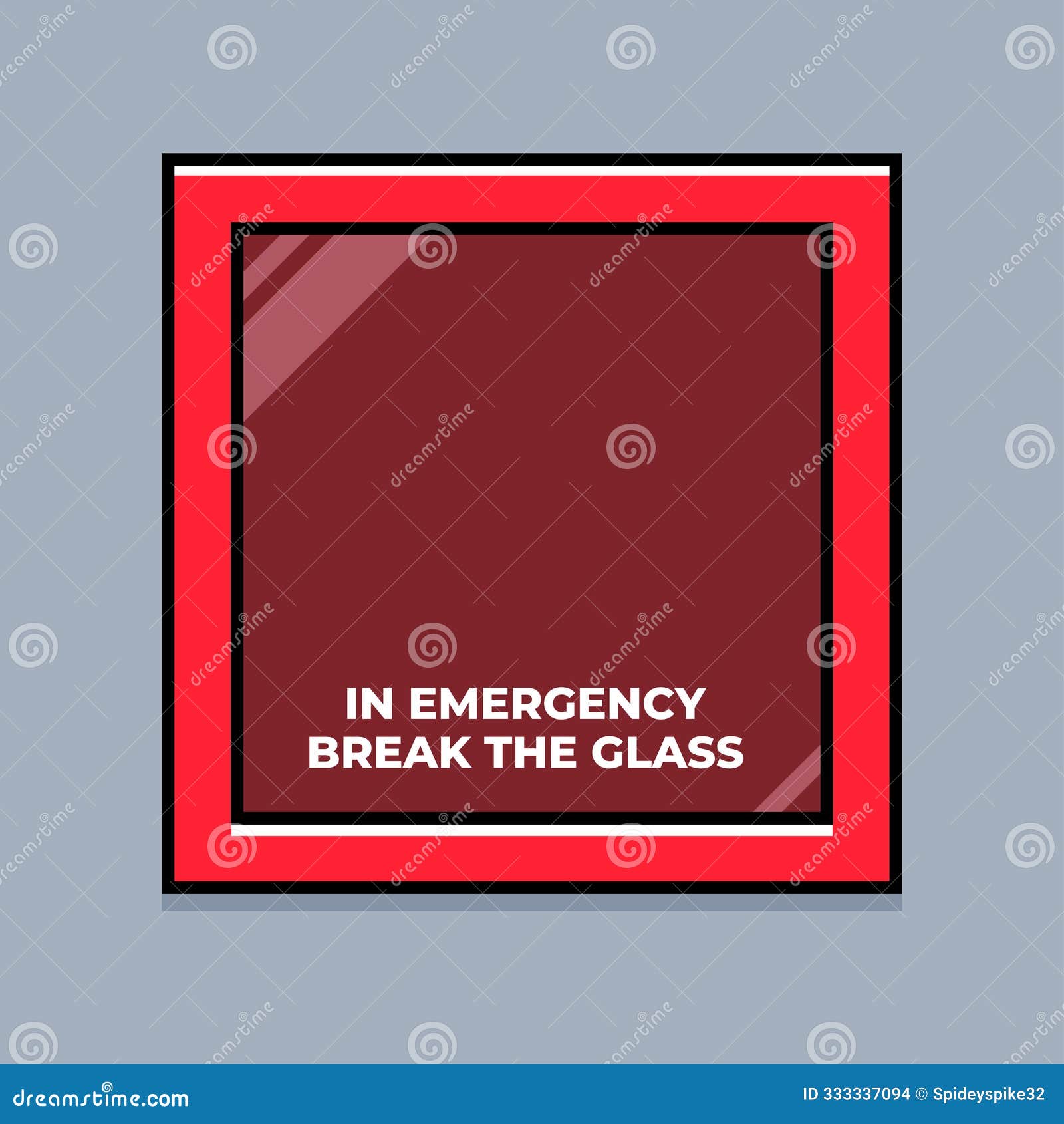A Red Emergency Box with Nothing Inside. Isolated Vector Illustration ...