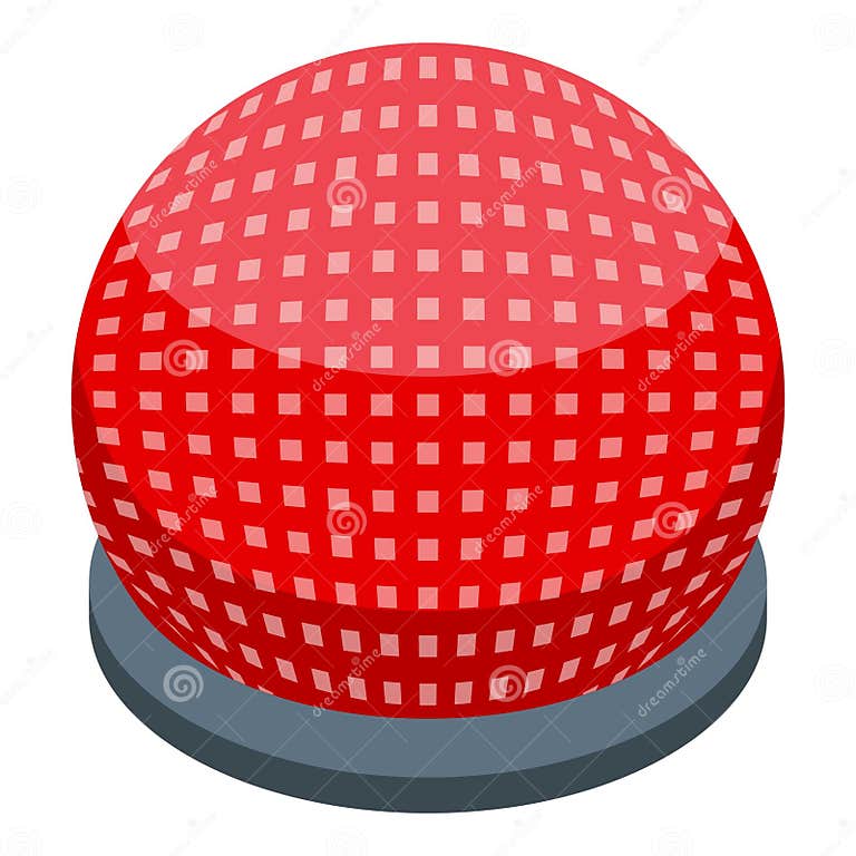 Red Emergency Button Sitting on a Table Stock Illustration ...