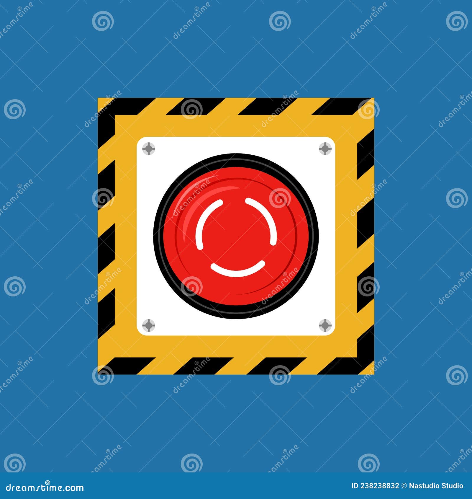 Red Emergency Button. Emergency Stop Button Disaster Prevention Vector ...