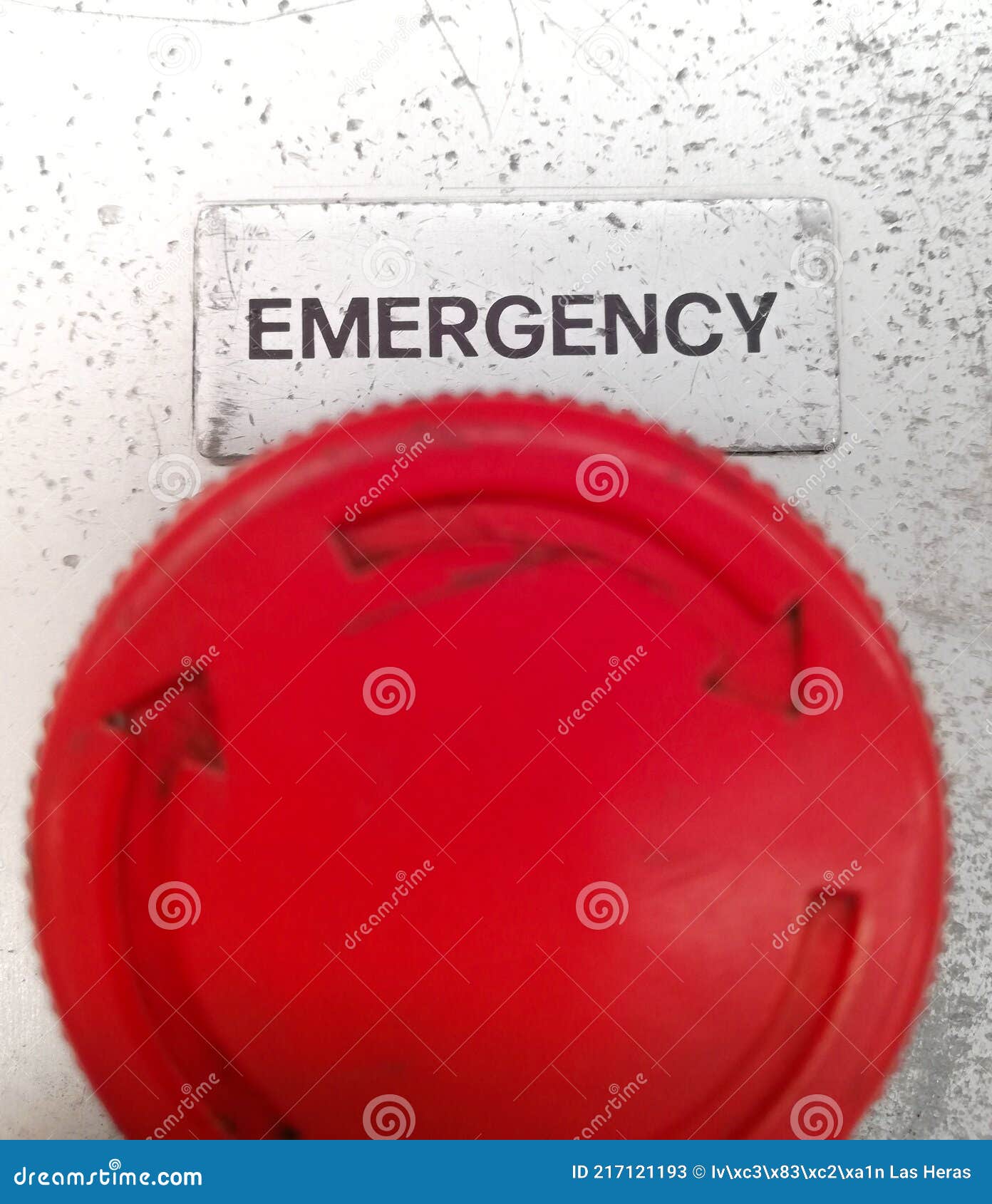 Red Emergency Button Which is Used To Stop the Operation of a Machine ...