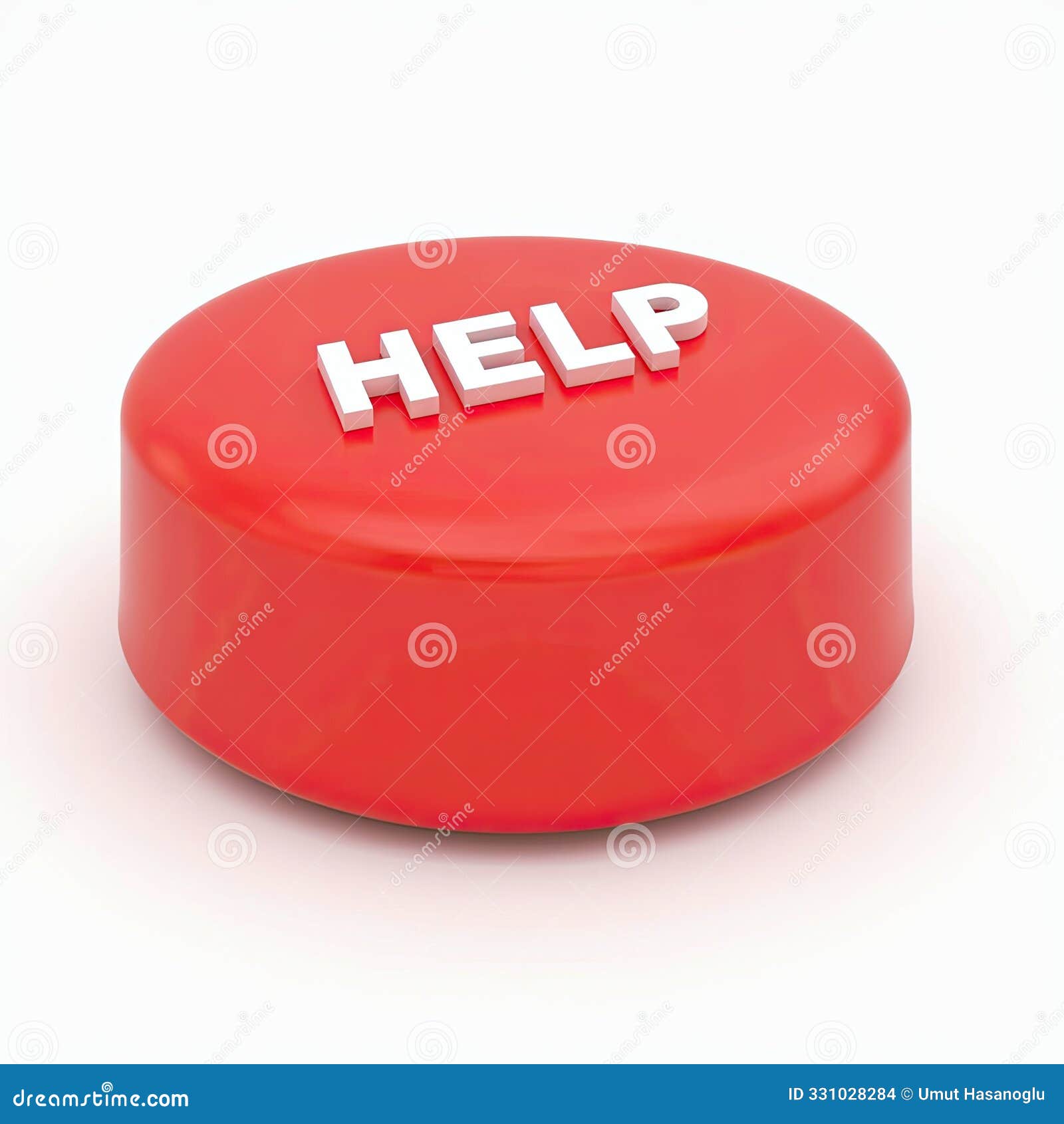 Red Emergency Button with the Word HELP in White Letters on Top. Stock ...