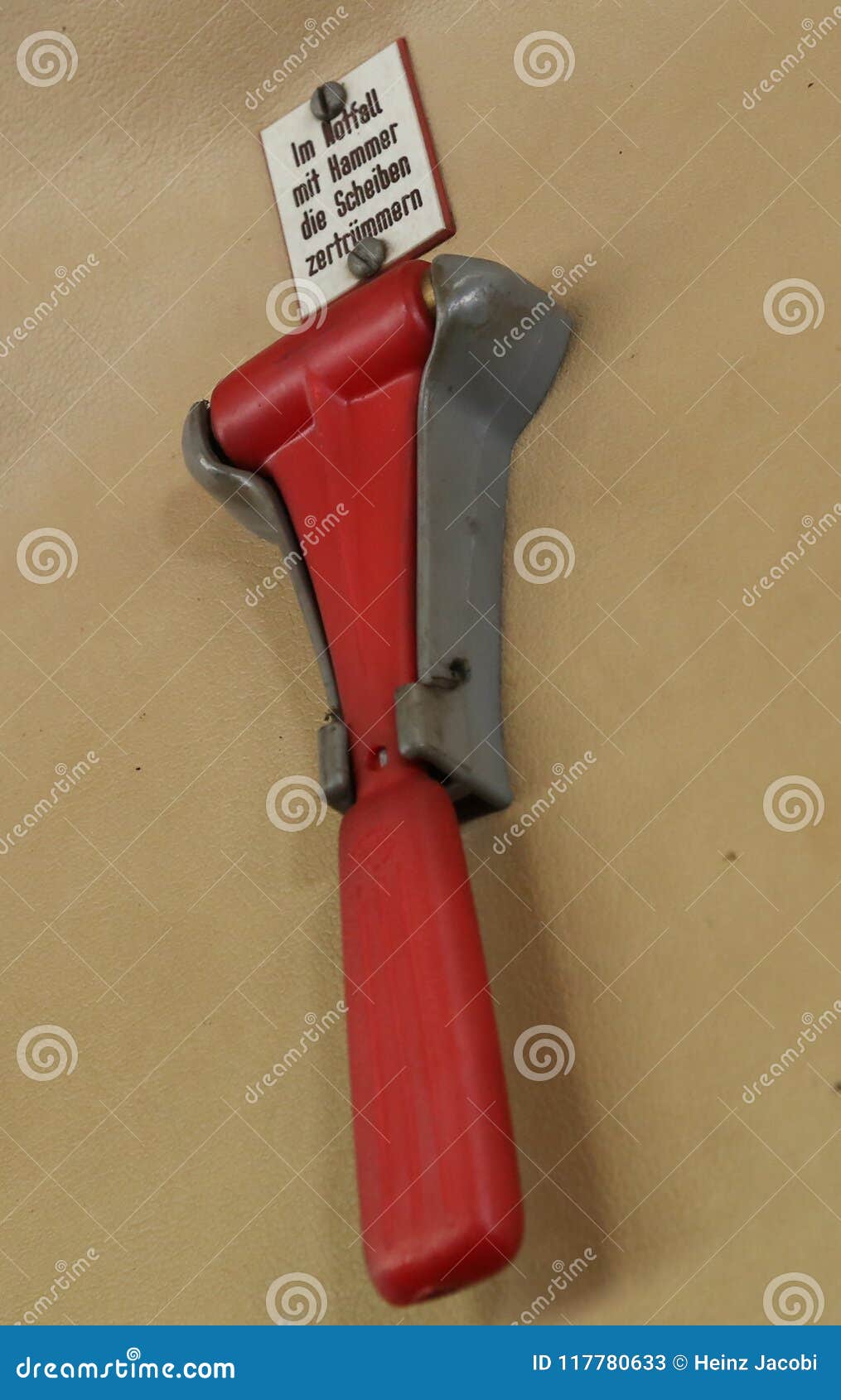 In an Emergency, Break the Window with a Hammer, Seen in an Old English ...