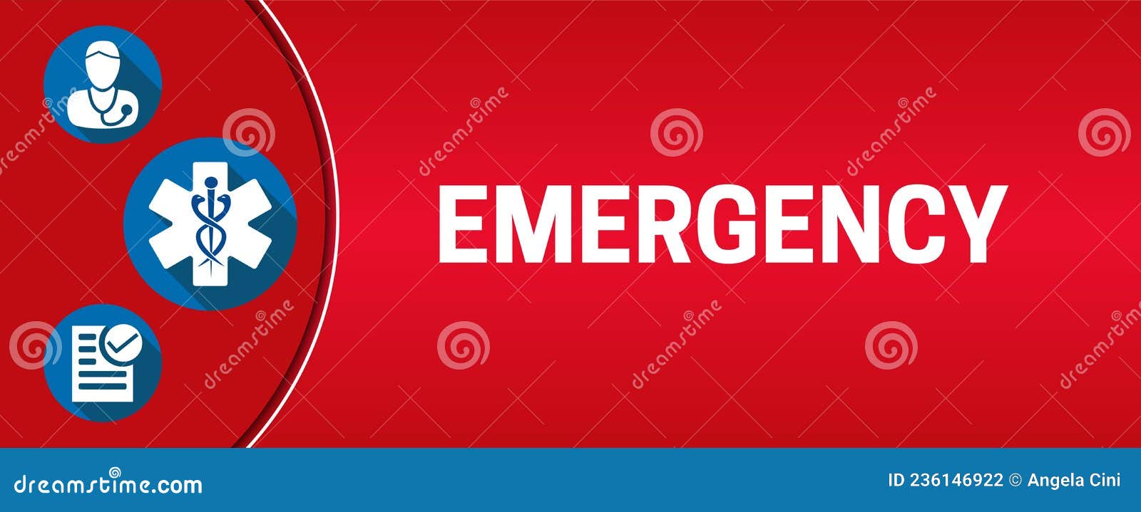 Red Emergency Illustration Background Design Stock Vector ...