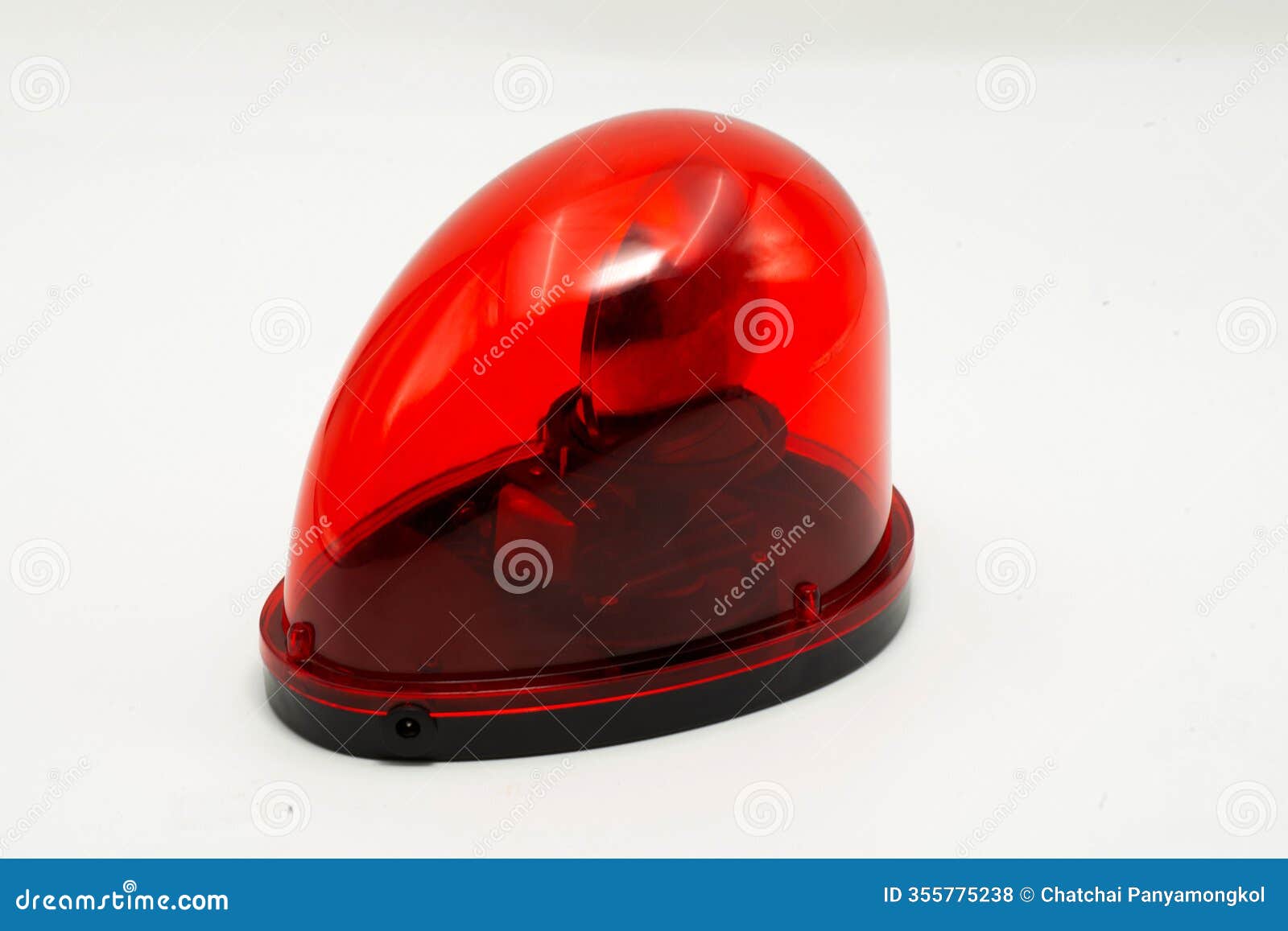 Side View of Red Emergency Light Designed for Vehicles or Safety Use ...