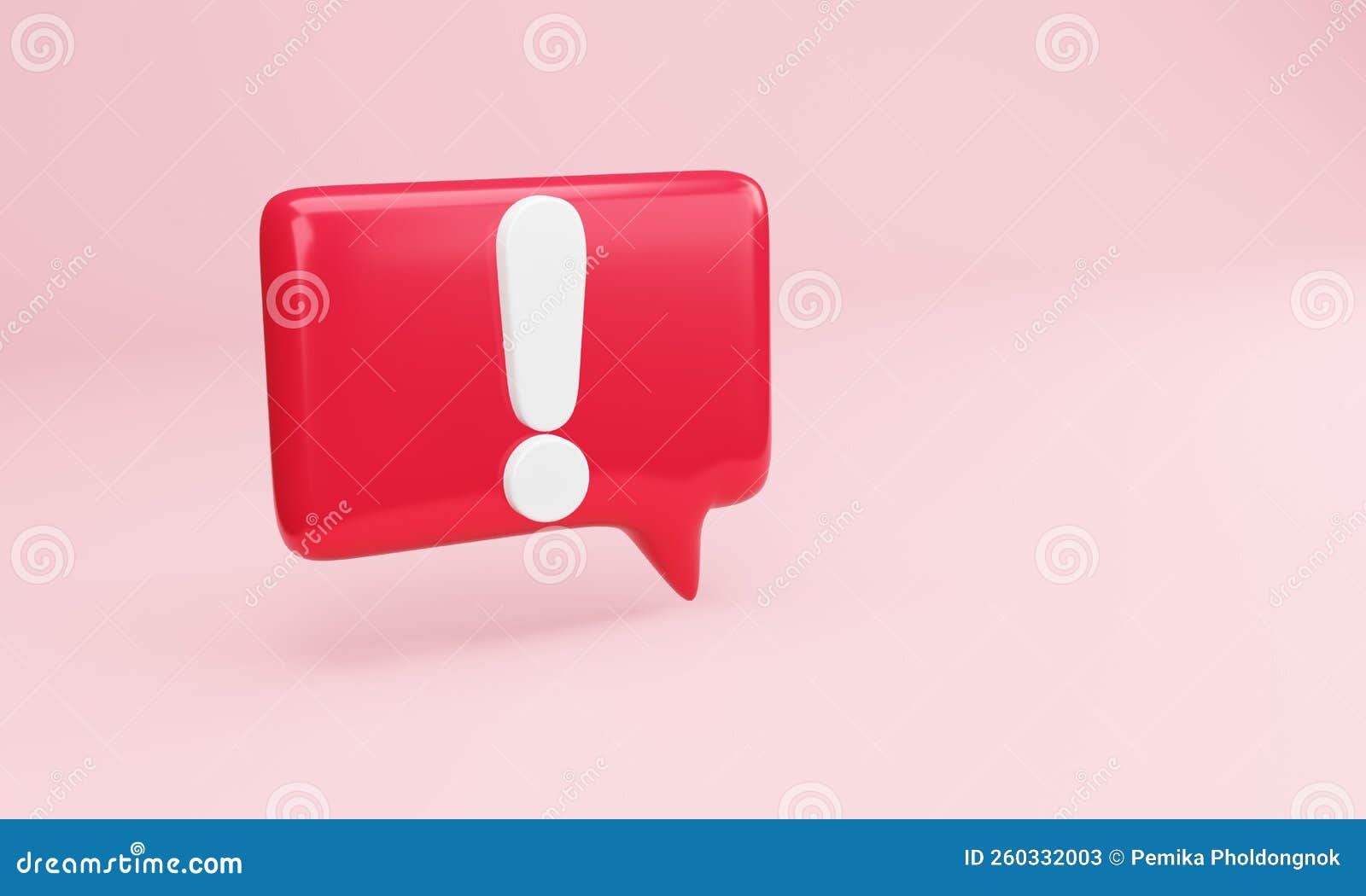 Red Emergency Notifications Alert, 3D Rendering Stock Illustration ...