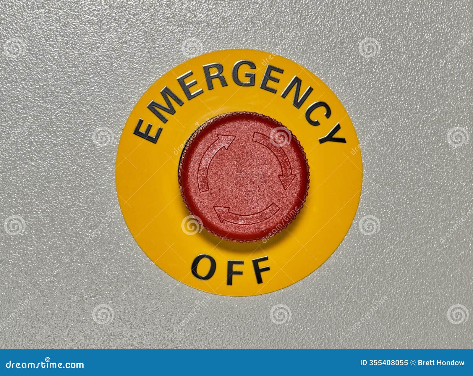 Red Emergency Off Button Dial on Machinery. Stock Image - Image of work ...